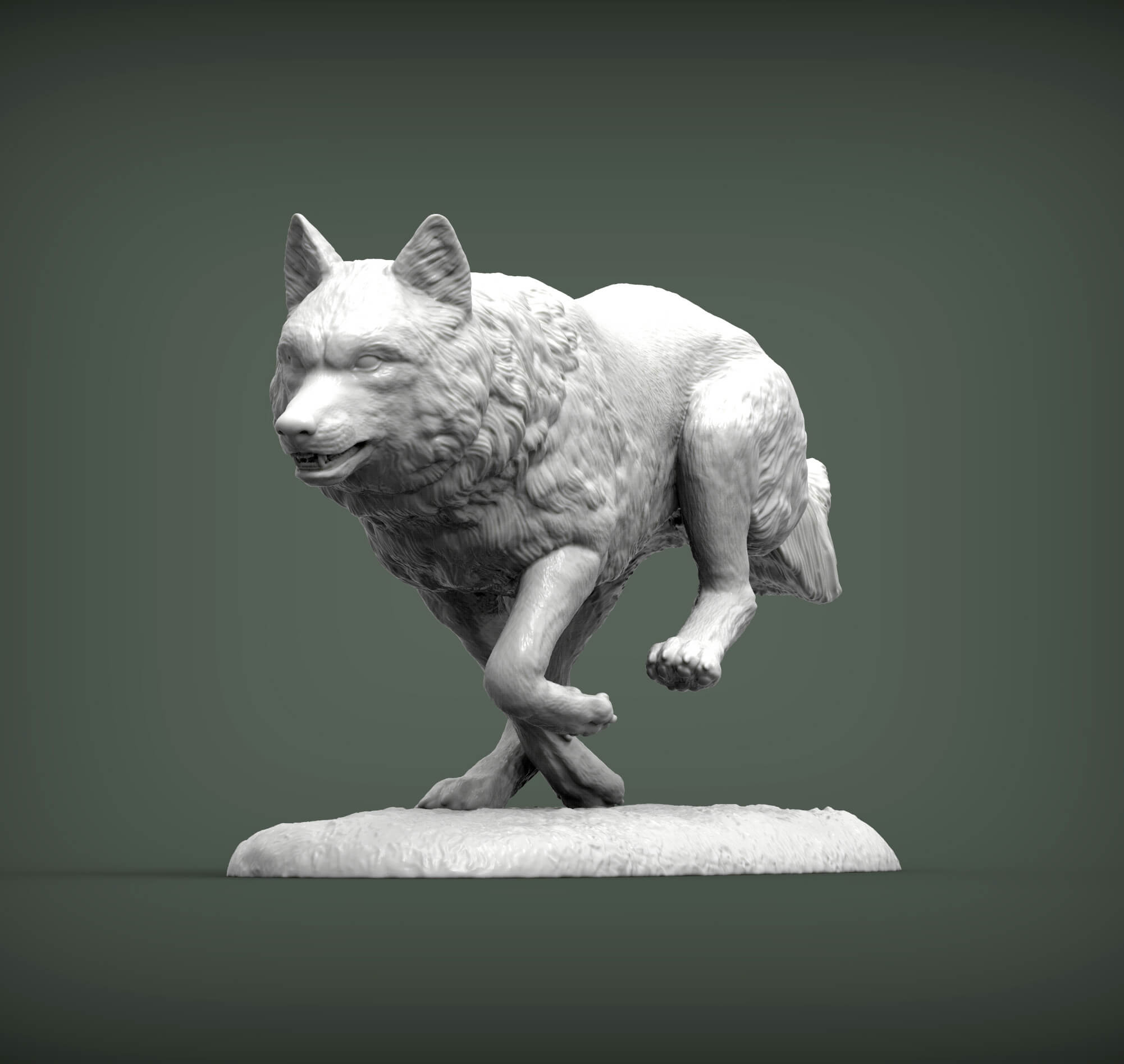 Running Wolf 3D Print Model by Alexander3dart