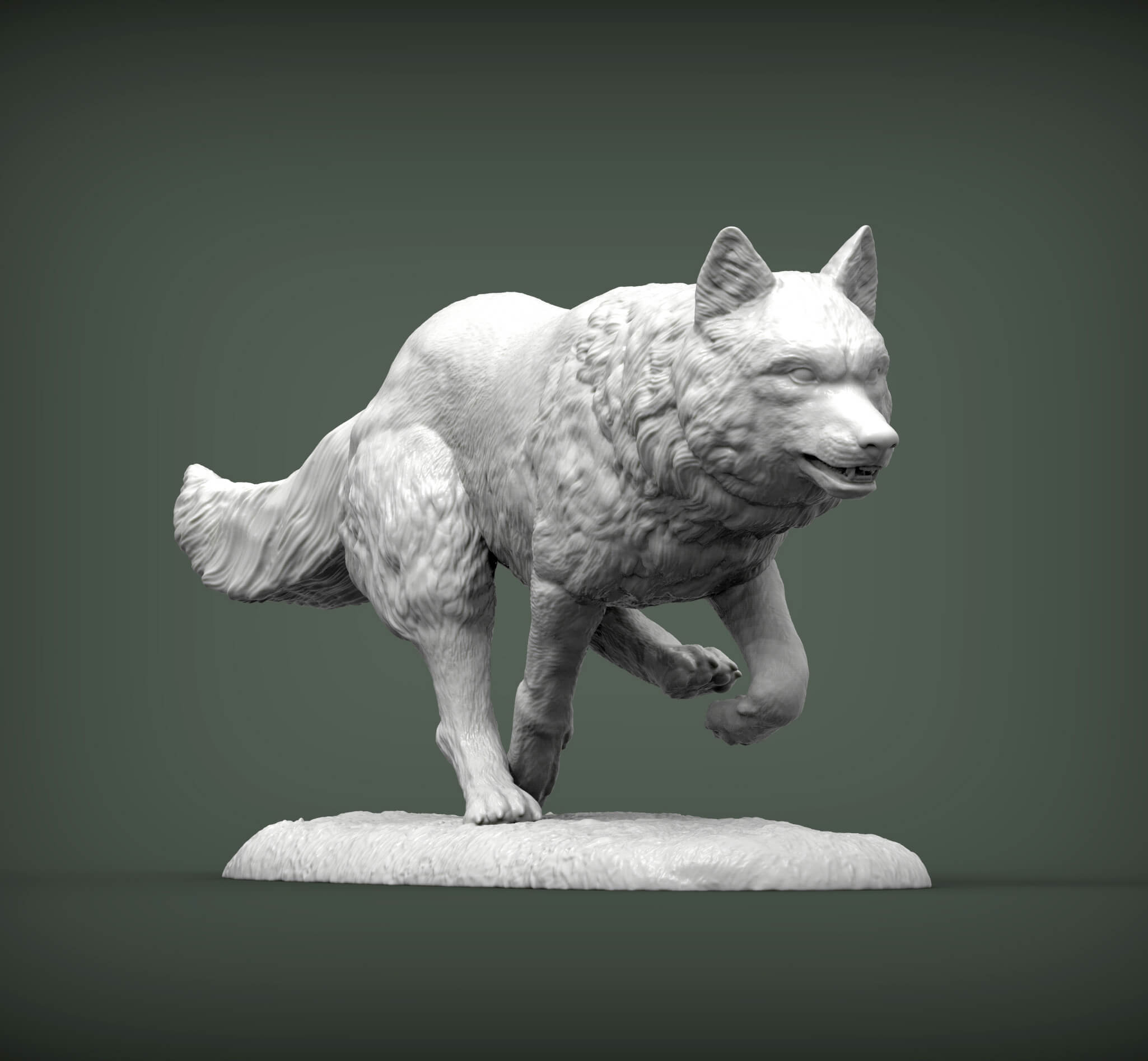 Running Wolf 3D Print Model by Alexander3dart