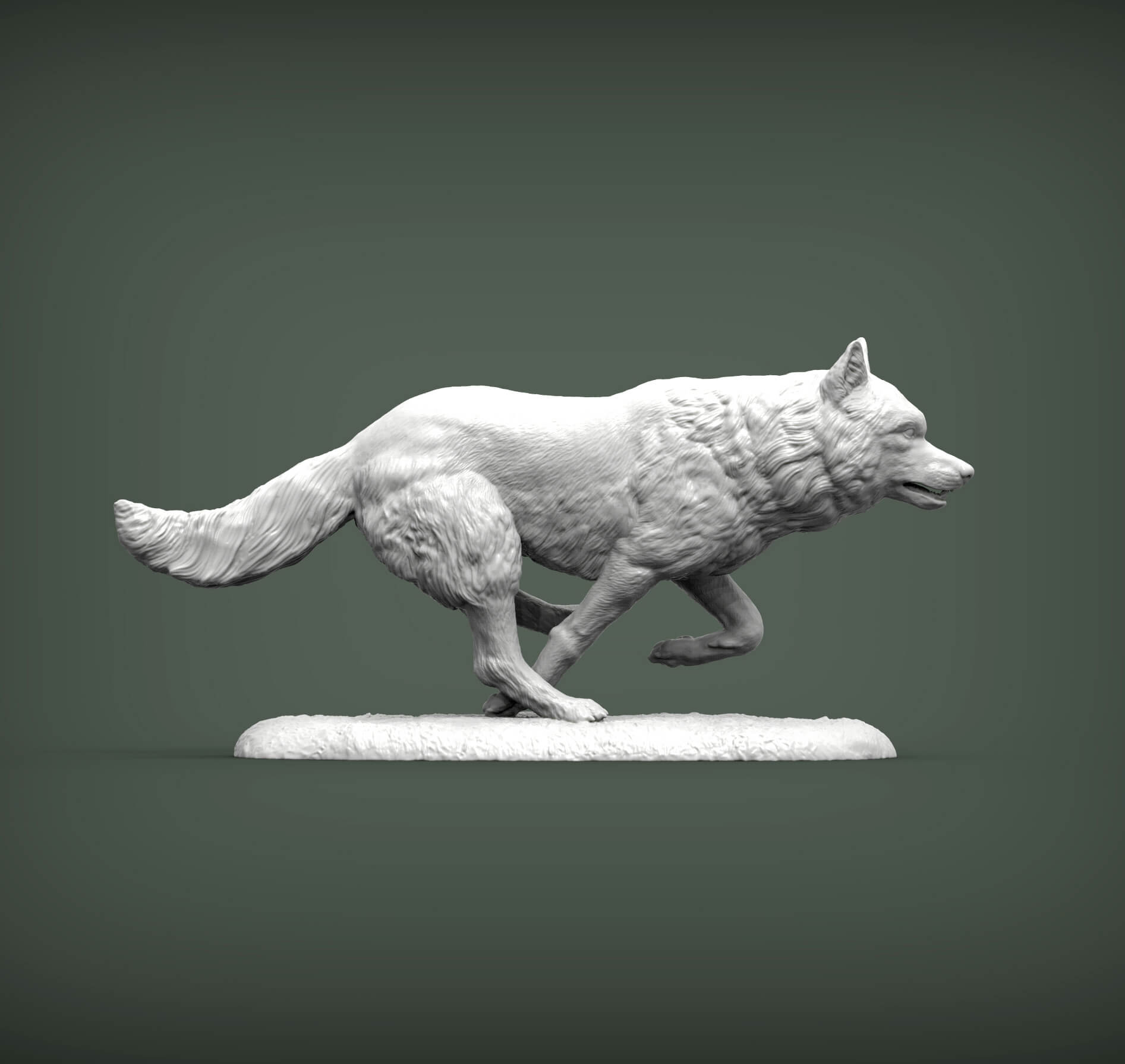 Running Wolf 3D Print Model by Alexander3dart