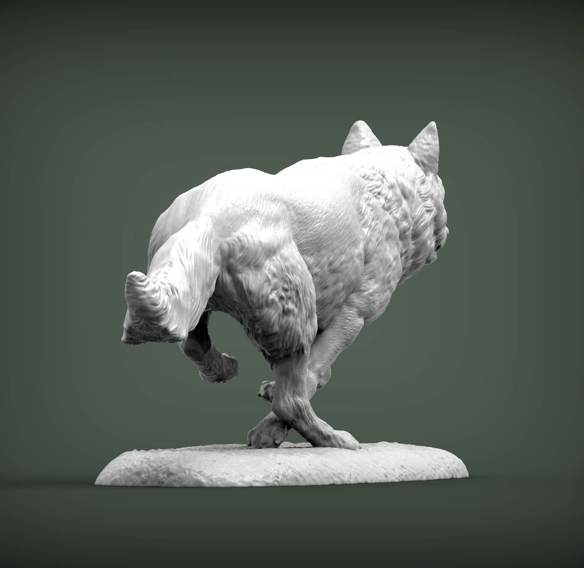 Running Wolf 3D Print Model by Alexander3dart