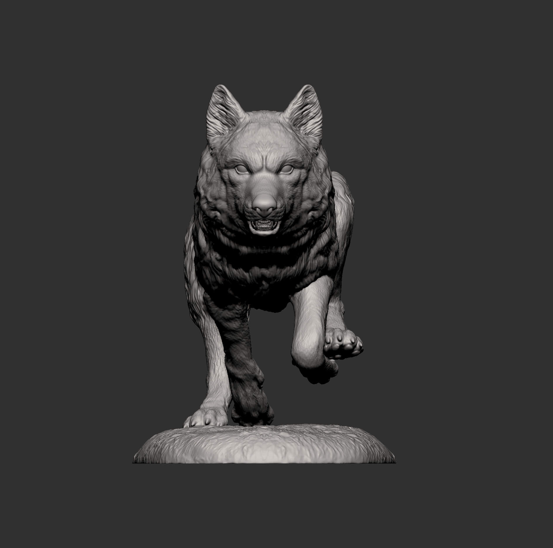 Running Wolf 3D Print Model by Alexander3dart