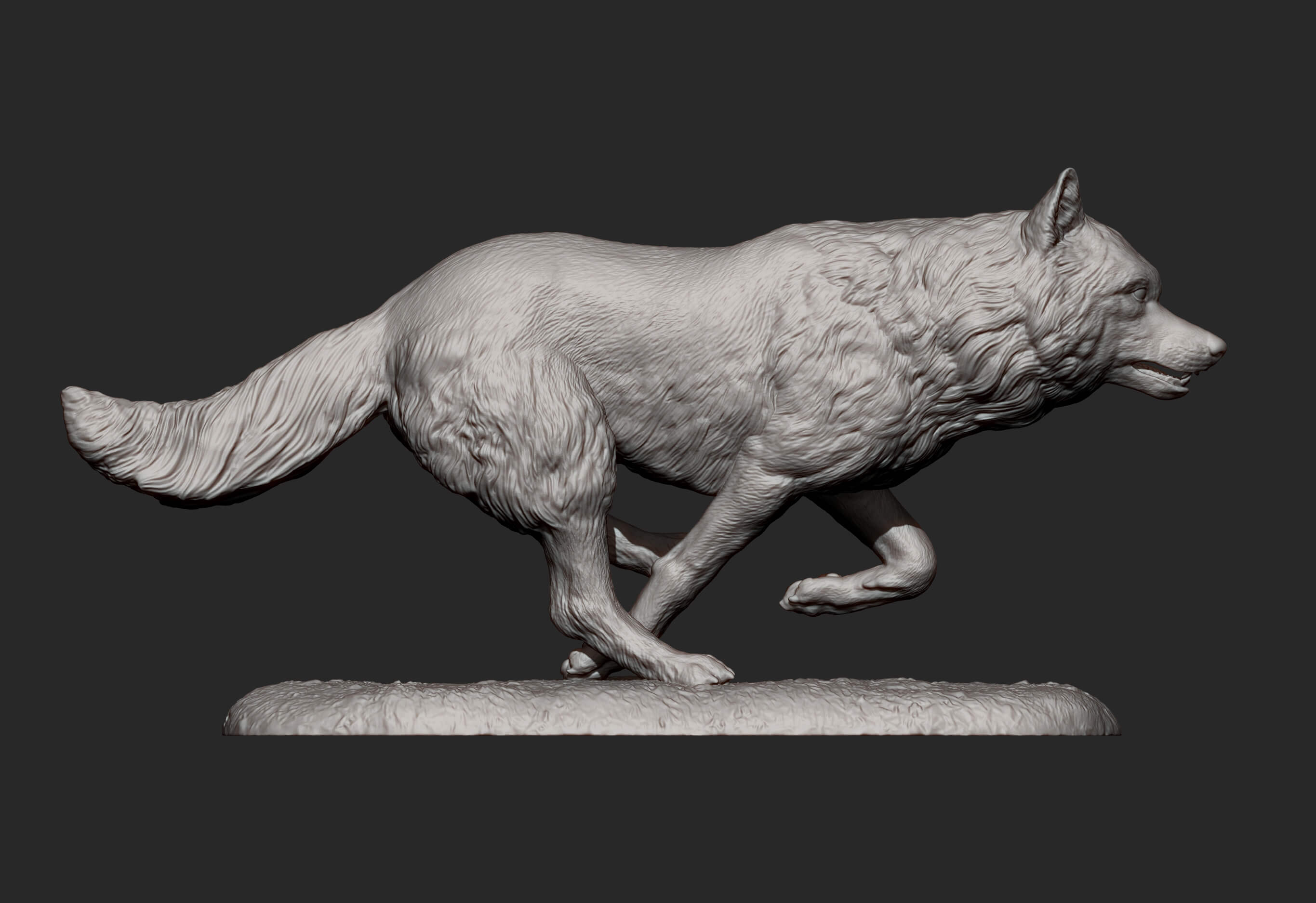 Running Wolf 3D Print Model by Alexander3dart