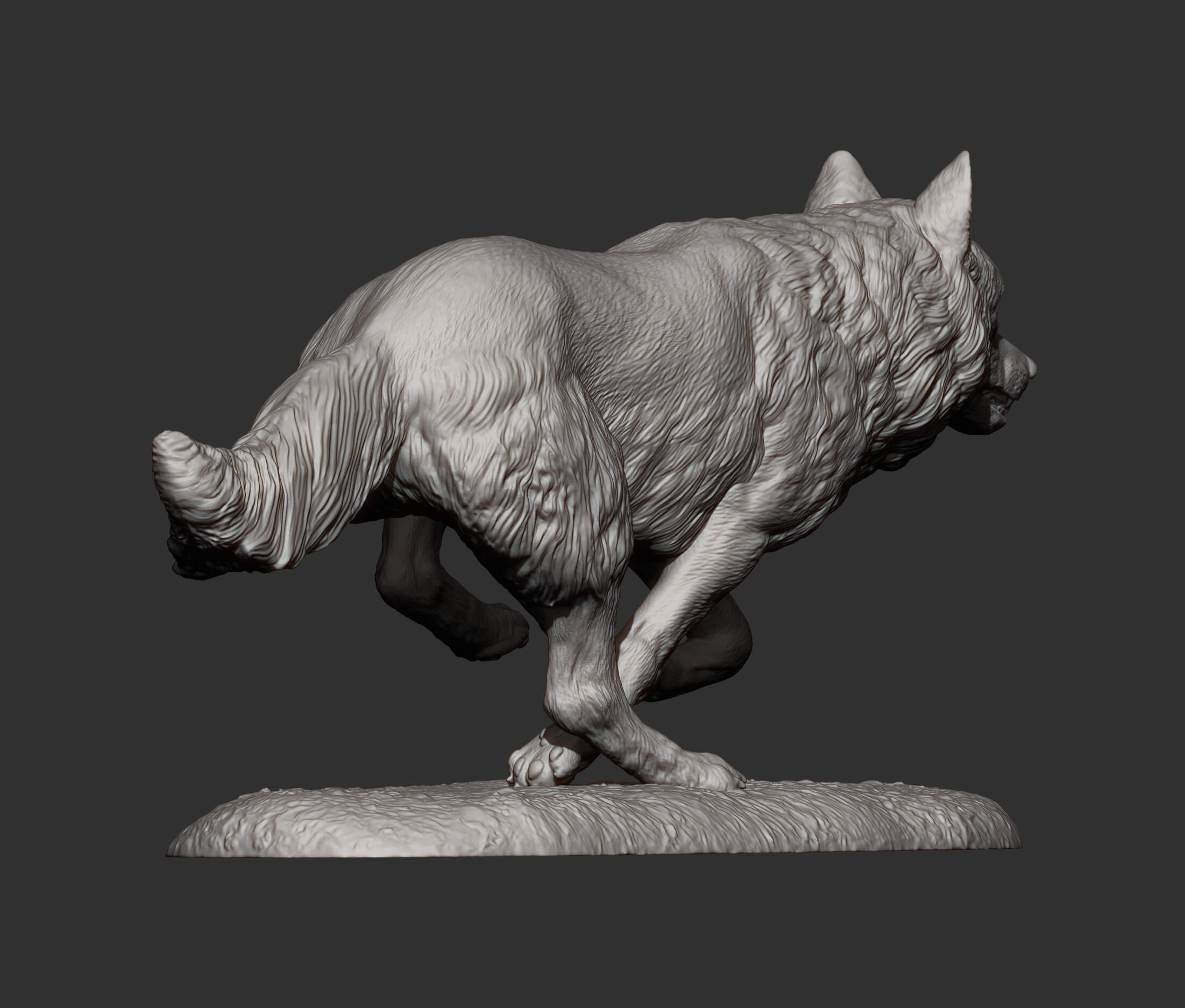 Running Wolf 3D Print Model by Alexander3dart