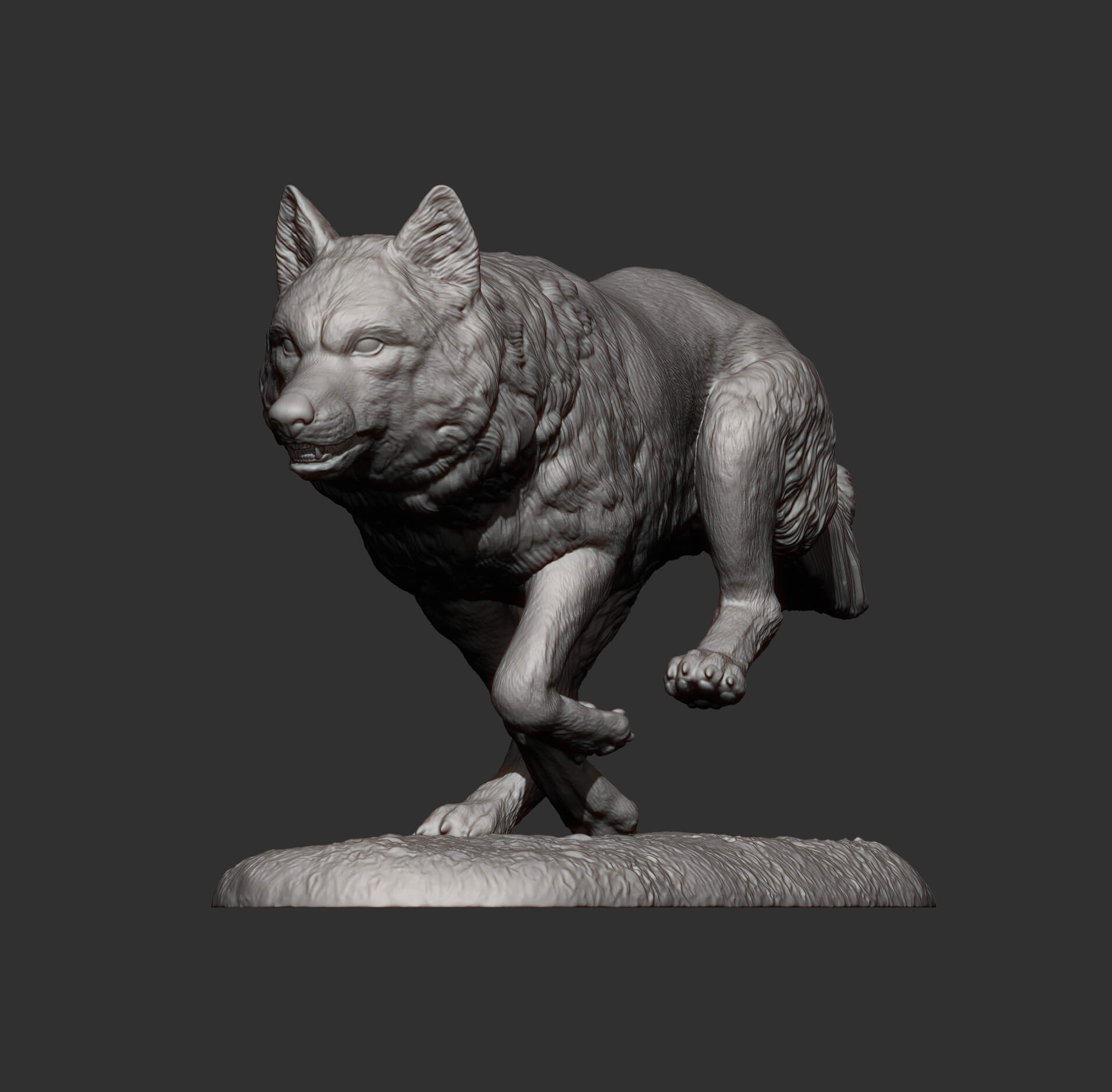 Running Wolf - 3D Model by Alexander3dart