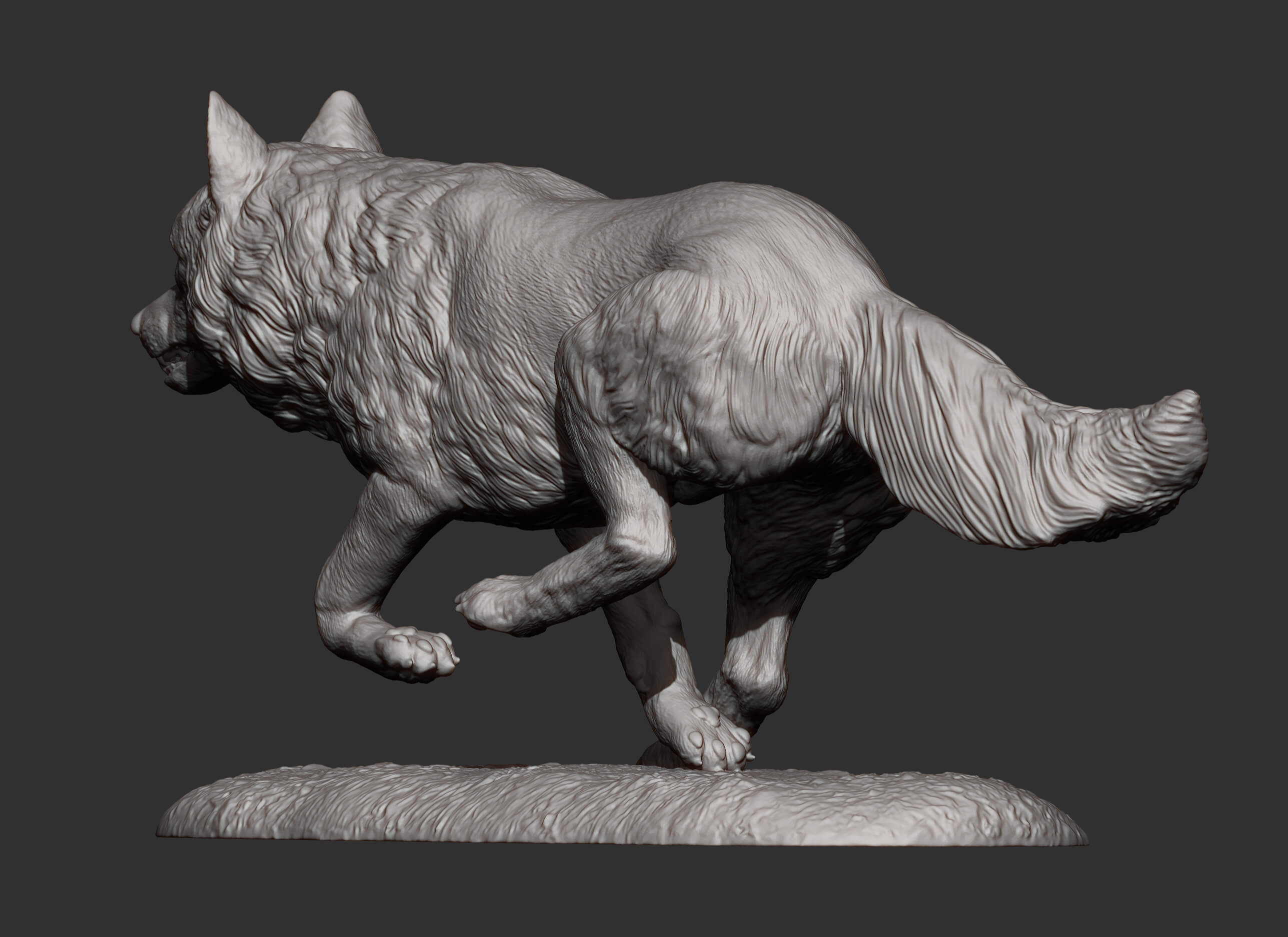 Running Wolf 3D Print Model by Alexander3dart