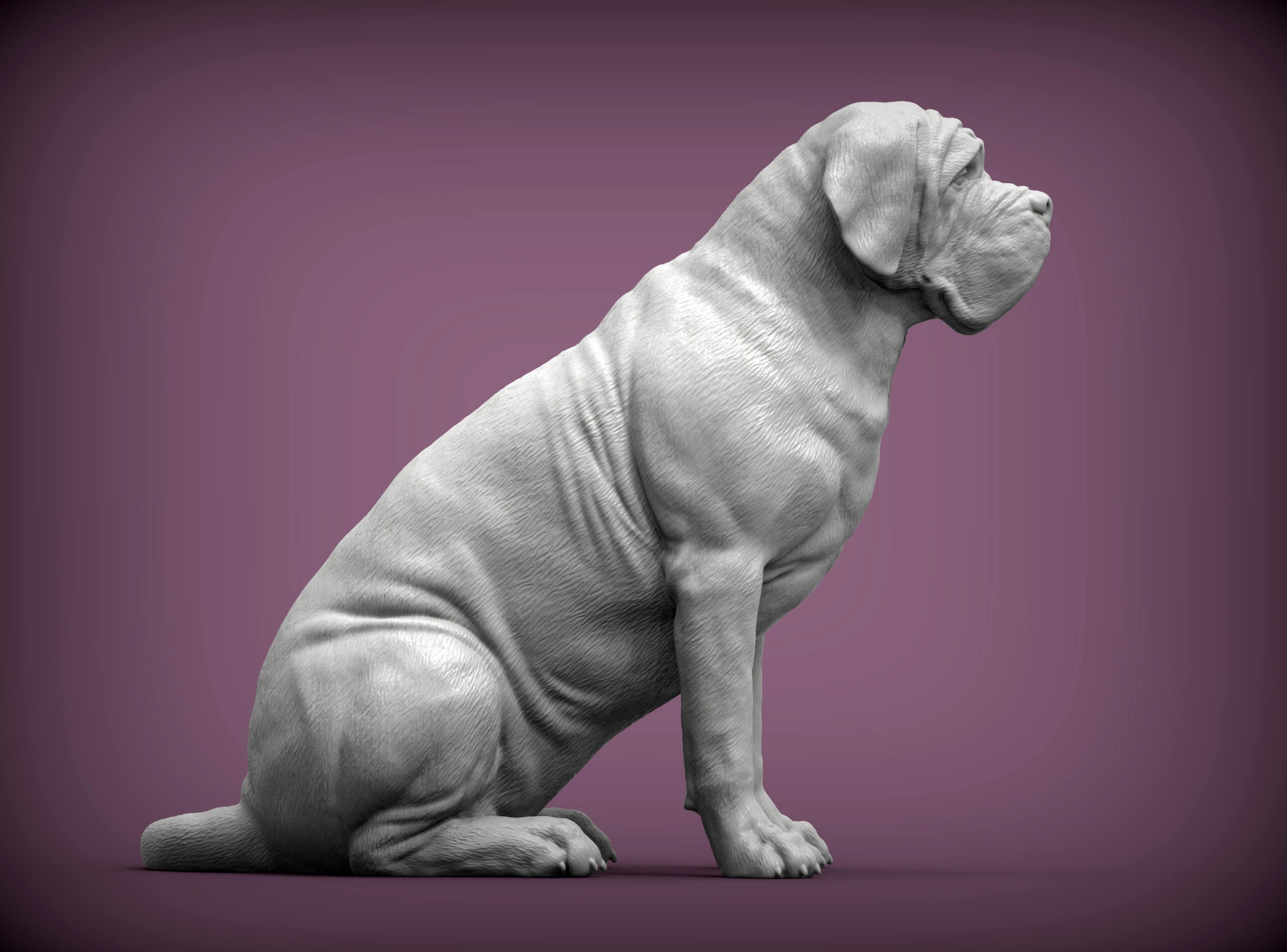 Sculpture Mastiff - 3D Model by Alexander3dart