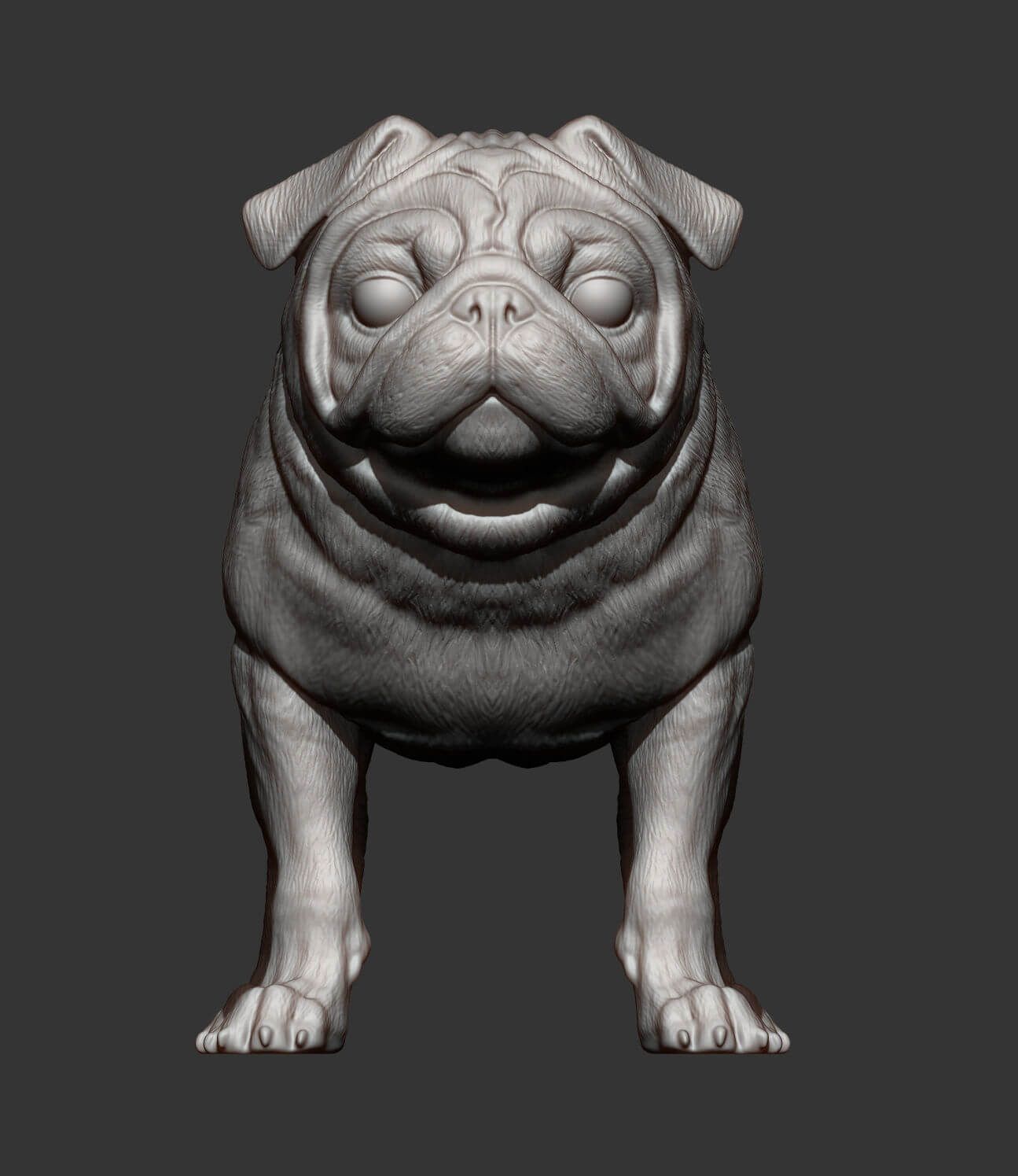 Sculpture Pug - 3D Model by Alexander3dart