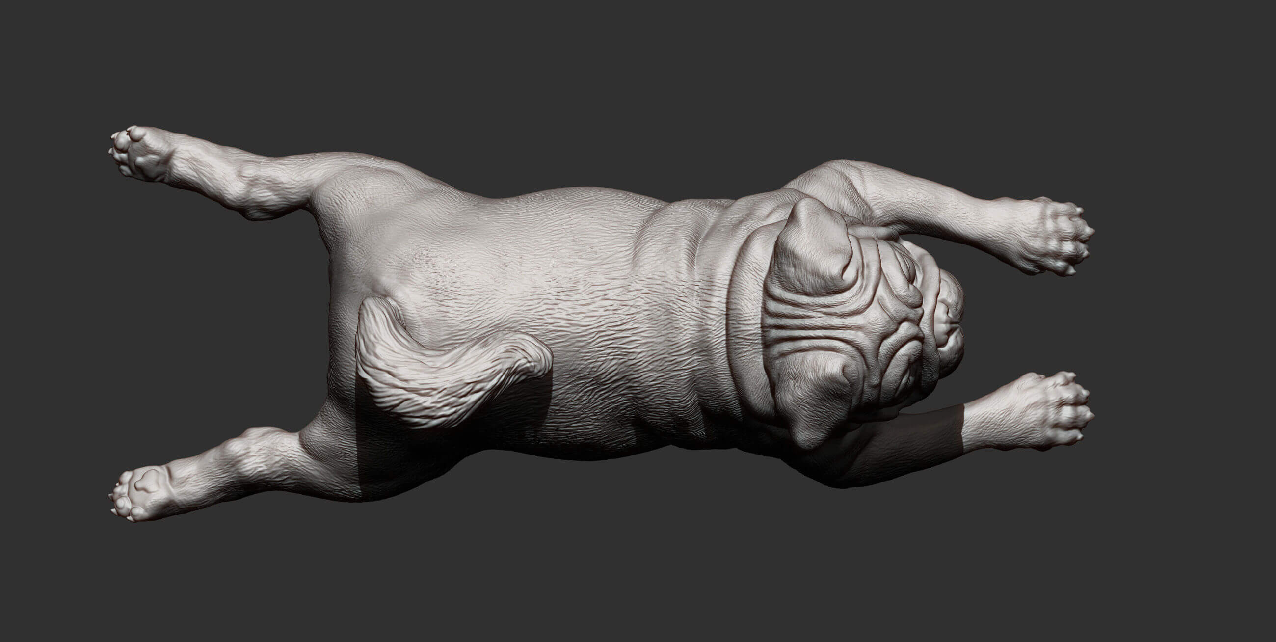 Sculpture Pug - 3D Model by Alexander3dart