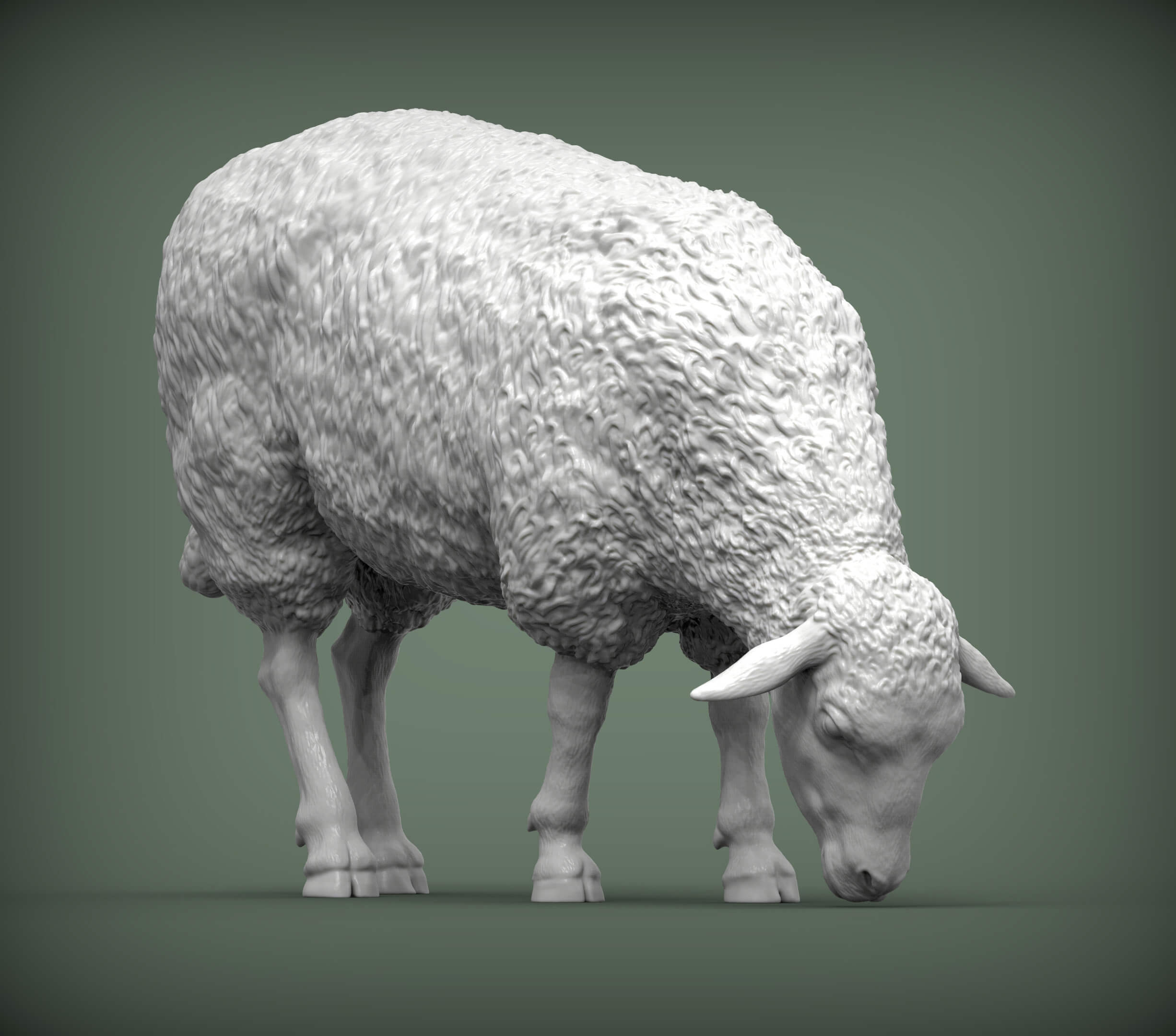 Sheep Eat 3D Print Model by Alexander3dart