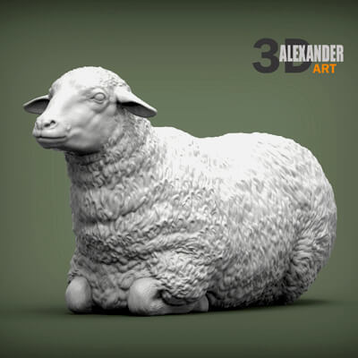 Sheep Lies 3D Print Model by Alexander3dart