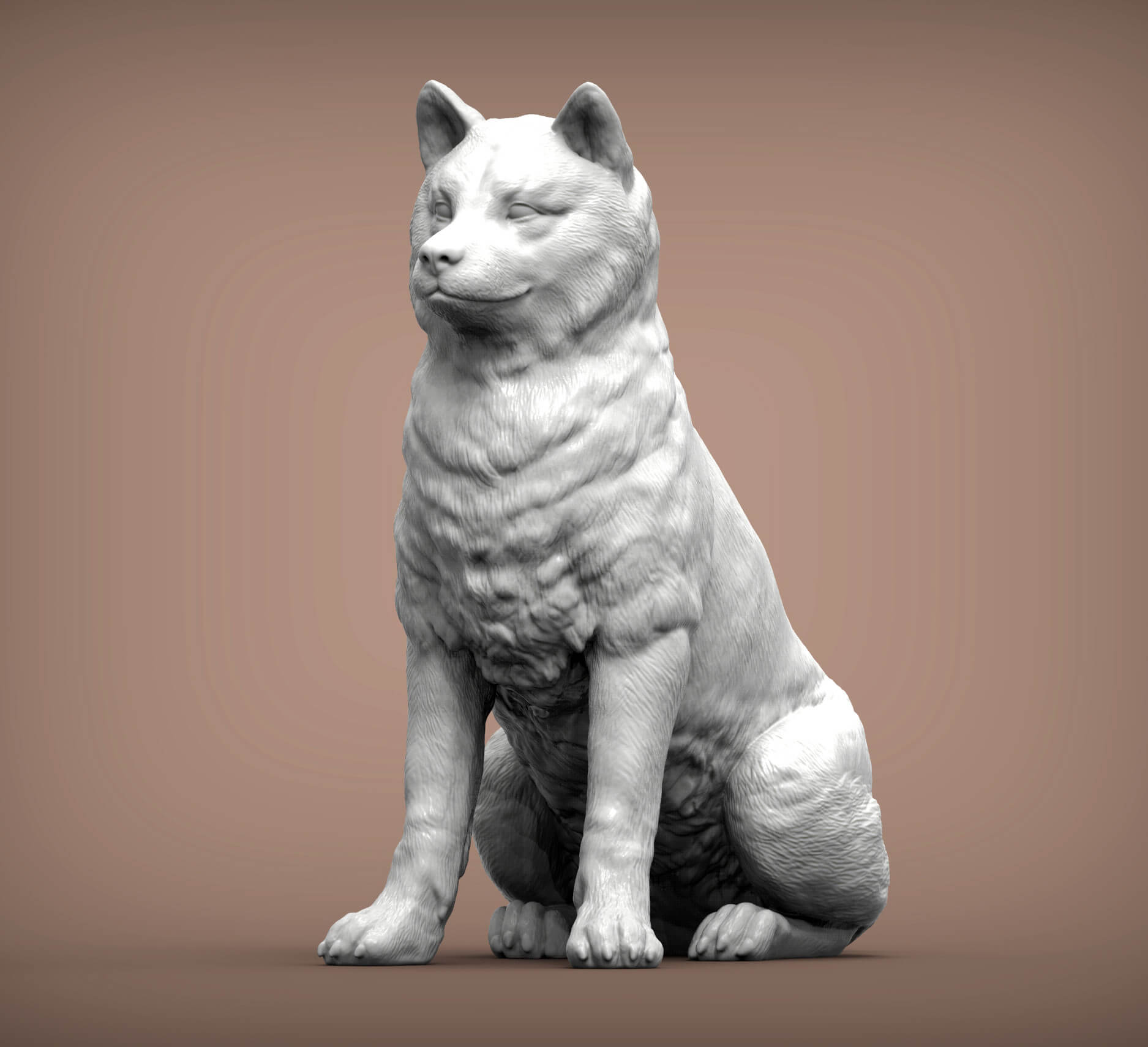 Shiba Inu 3D Print Model by Alexander3dart
