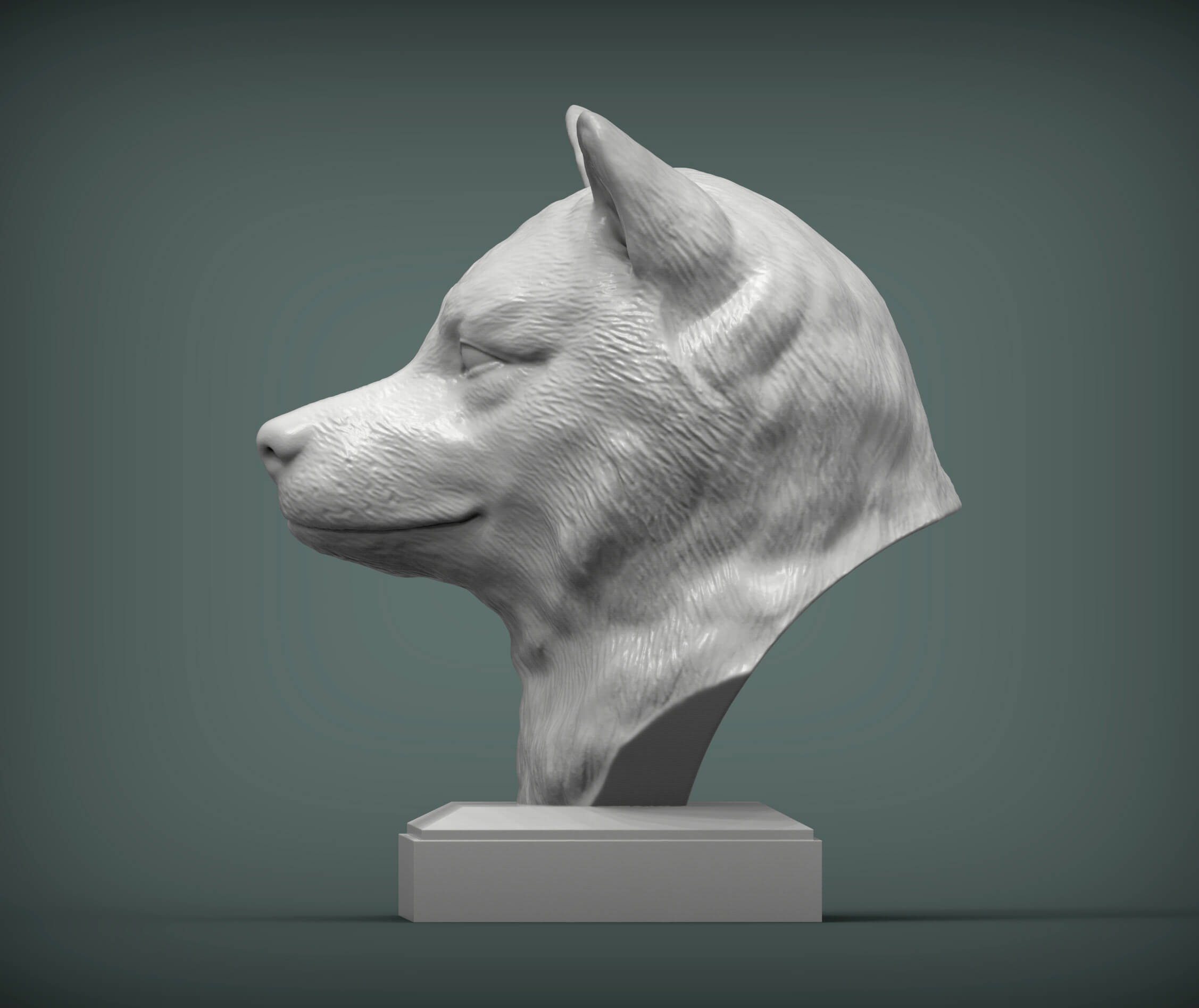 Shiba Inu Sculpture - 3D Model by Alexander3dart
