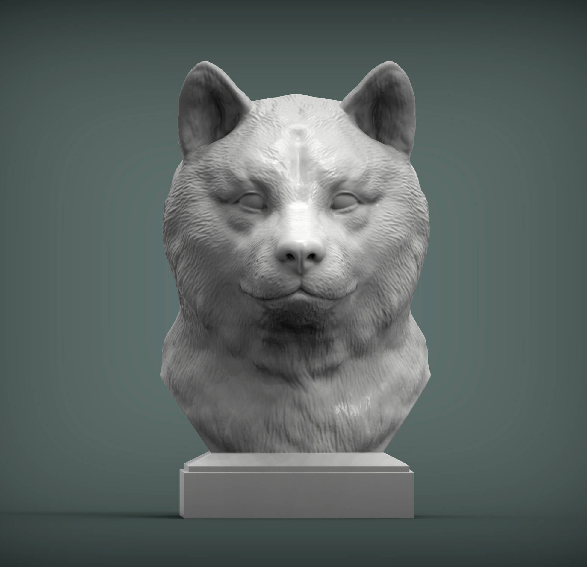 Shiba Inu Sculpture - 3D Model by Alexander3dart