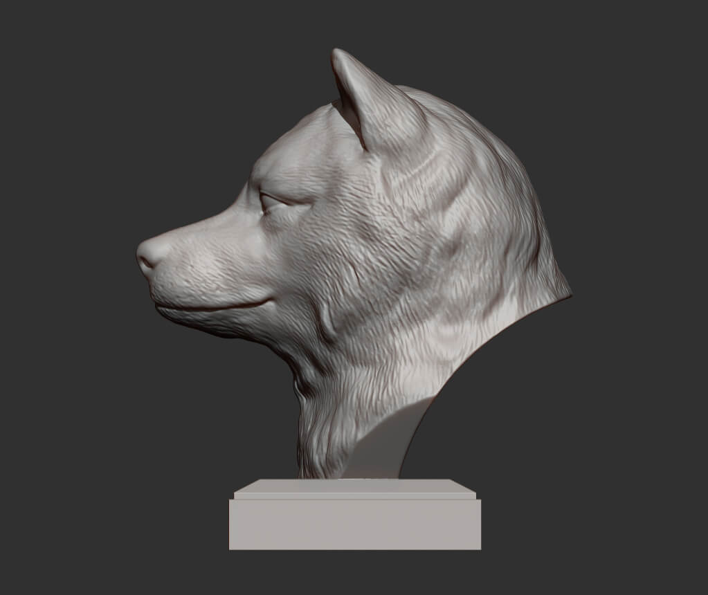Shiba Inu Sculpture - 3D Model by Alexander3dart