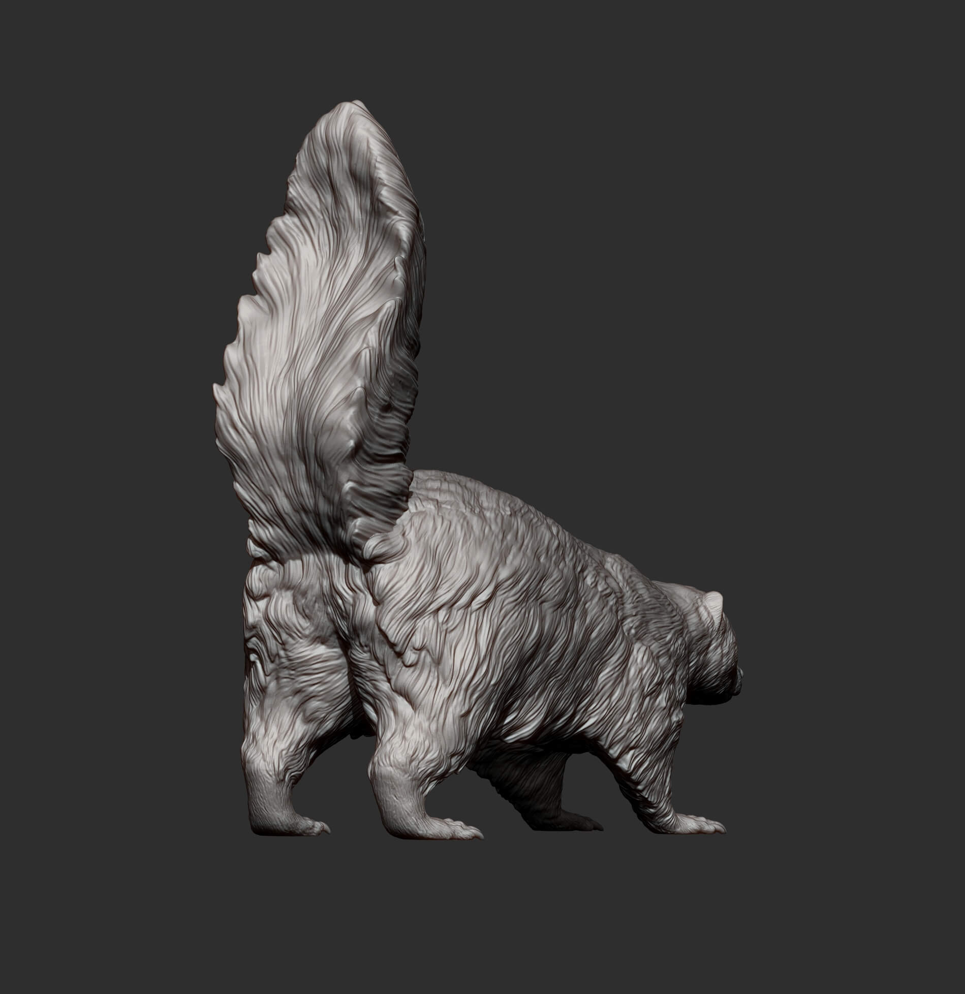 Skunk Sculpture - 3D Model by Alexander3dart