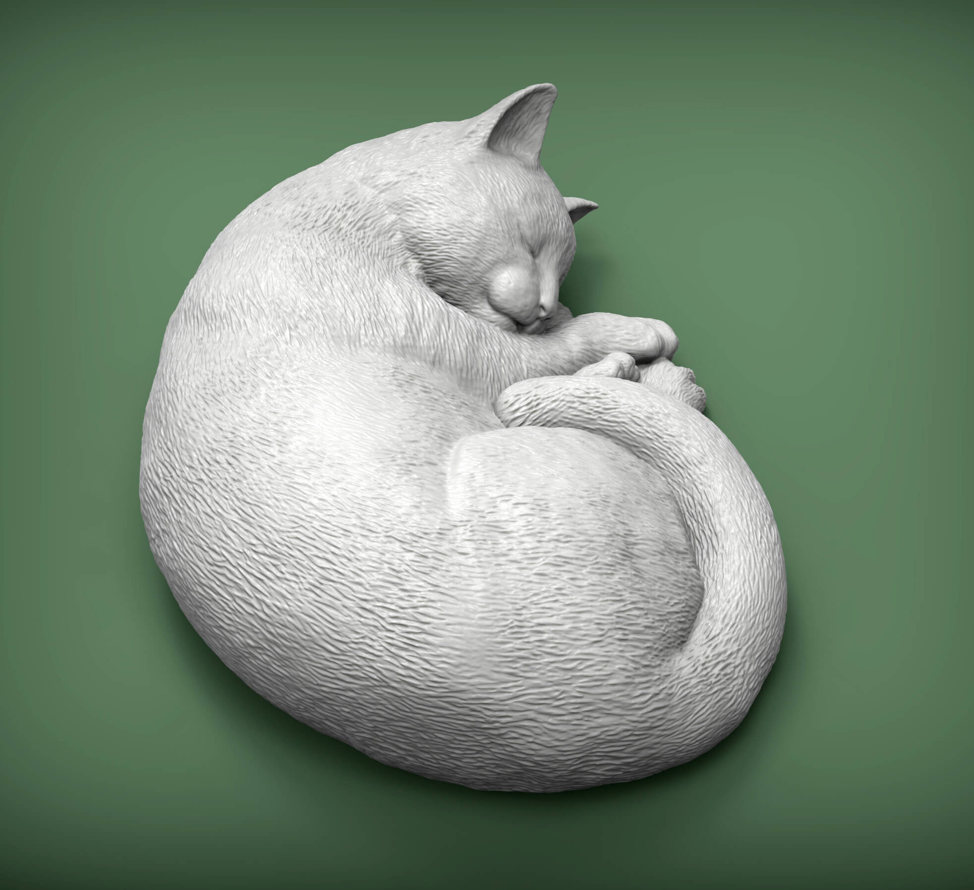 Sleeping Cat - 3D Model by Alexander3dart