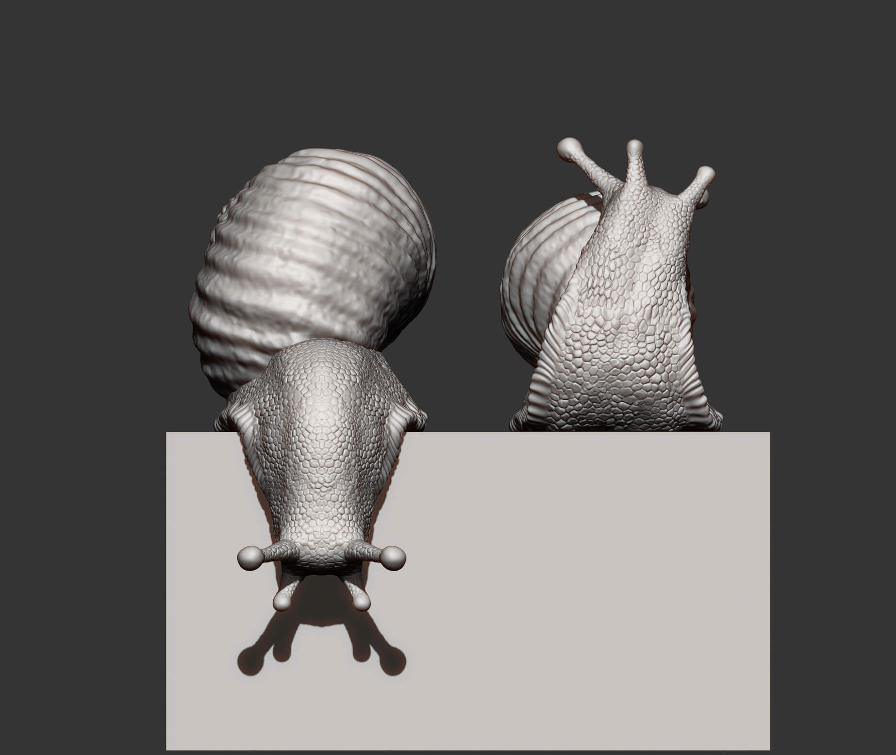Snail Two Snails - 3D Model by Alexander3dart