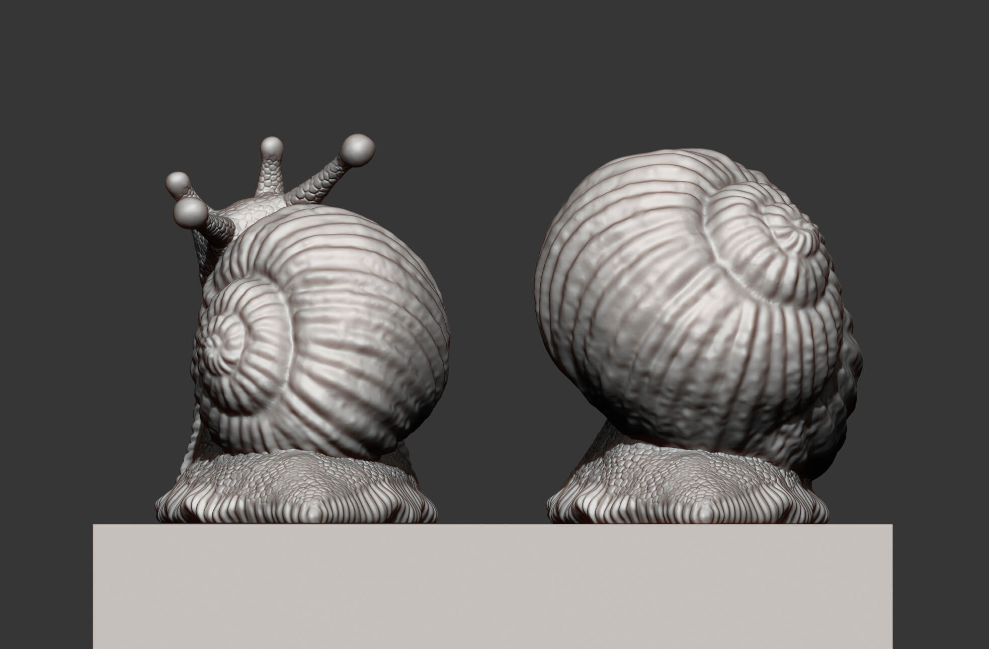 Snail Two Snails - 3D Model by Alexander3dart