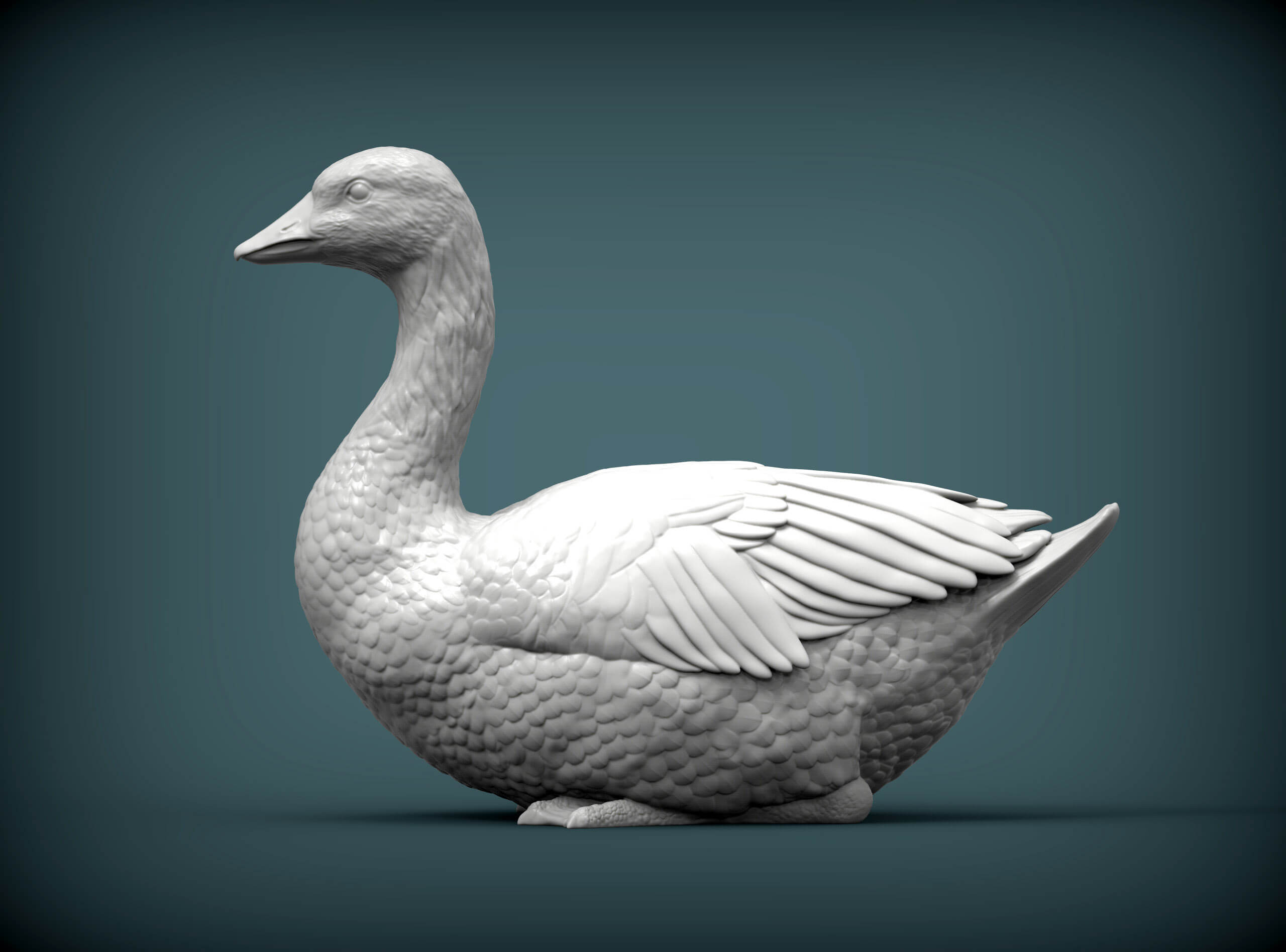 Snow Goose 3D Print Model by Alexander3dart