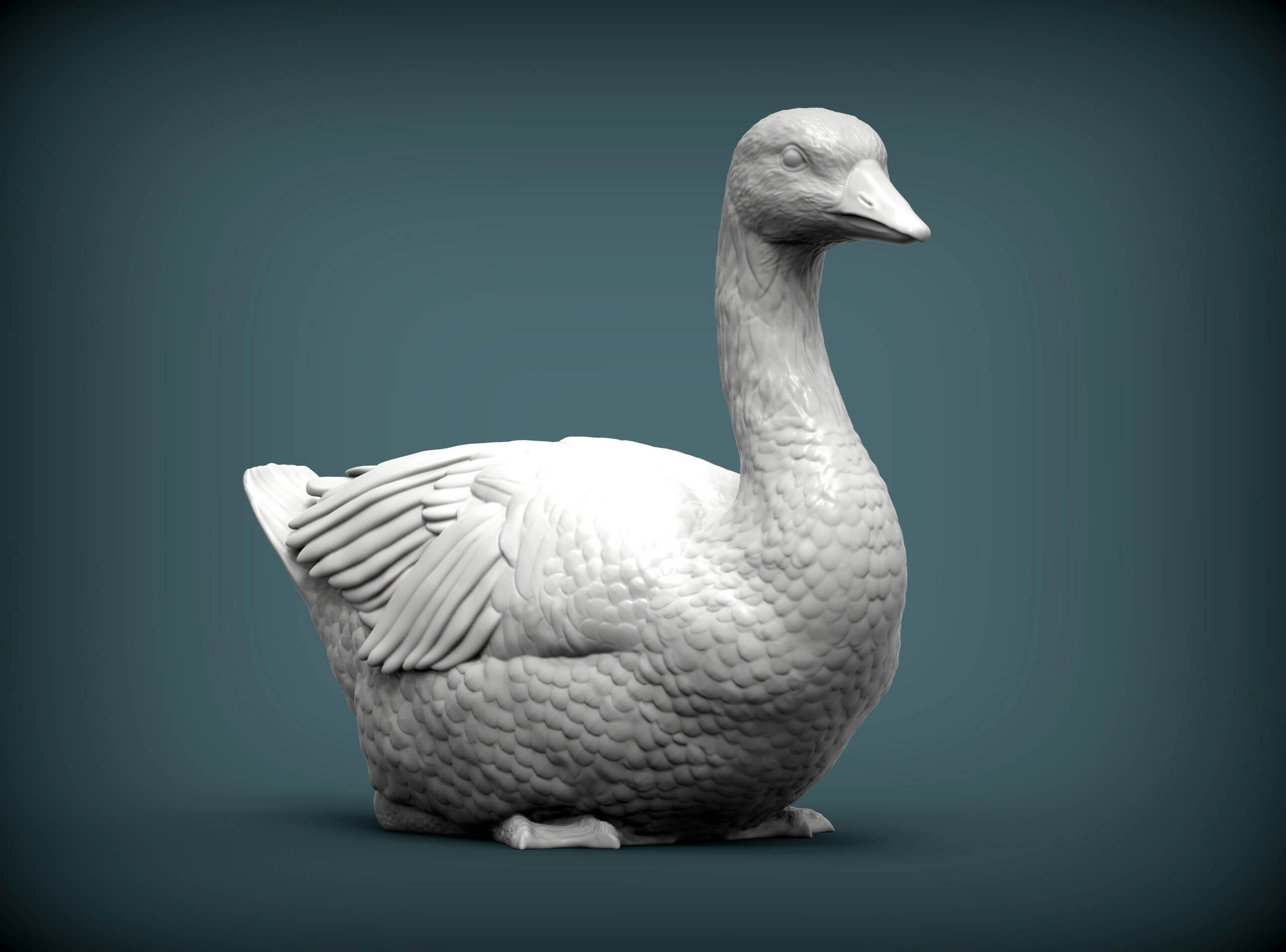 Snow Goose 3D Print Model by Alexander3dart