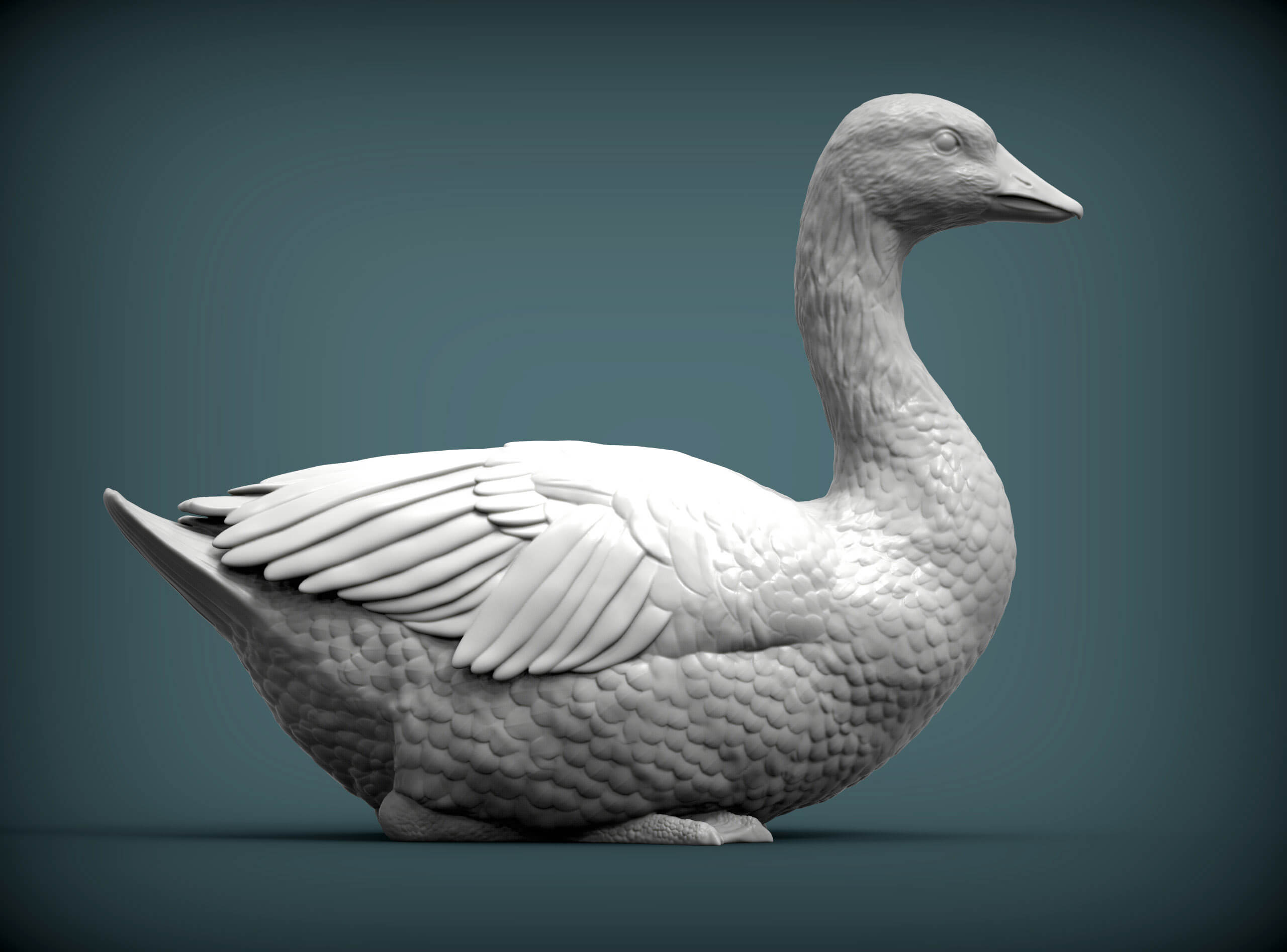 Snow Goose 3D Print Model by Alexander3dart
