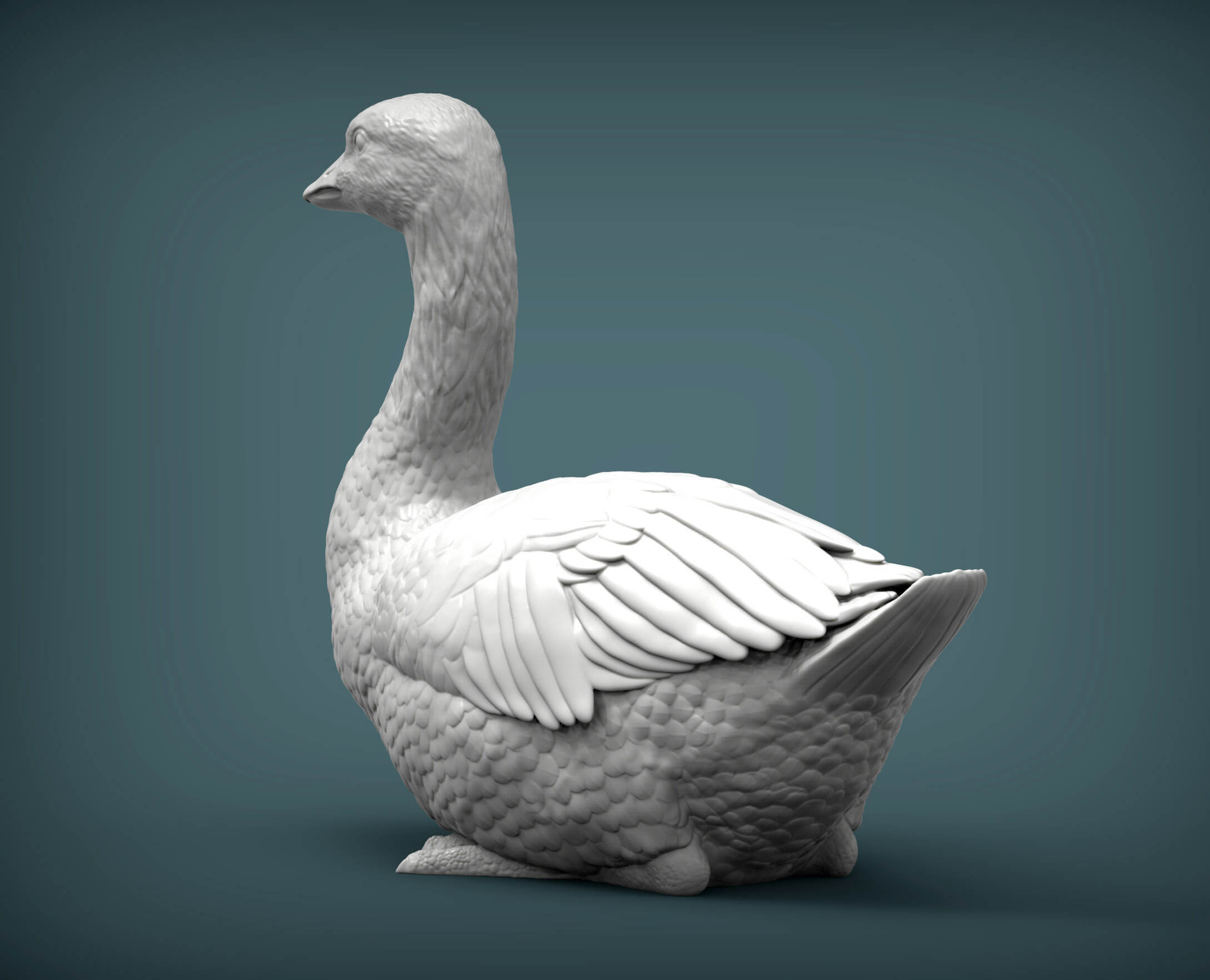 Snow Goose 3D Print Model by Alexander3dart