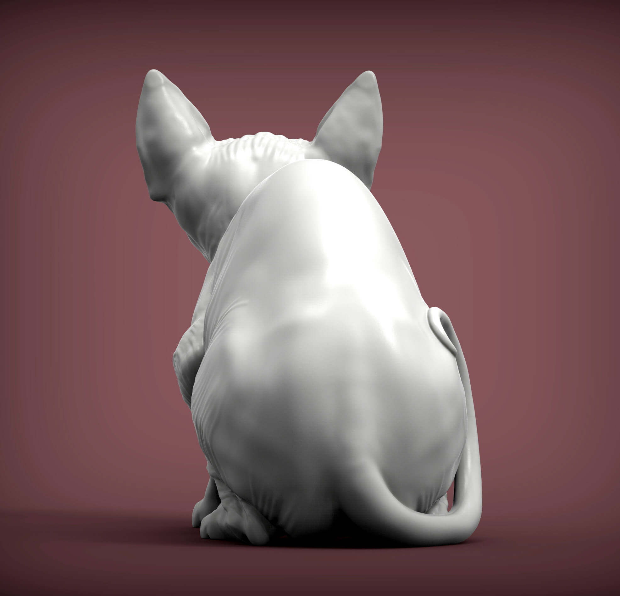 Sphinx Cat Sculpture - 3D Model by Alexander3dart