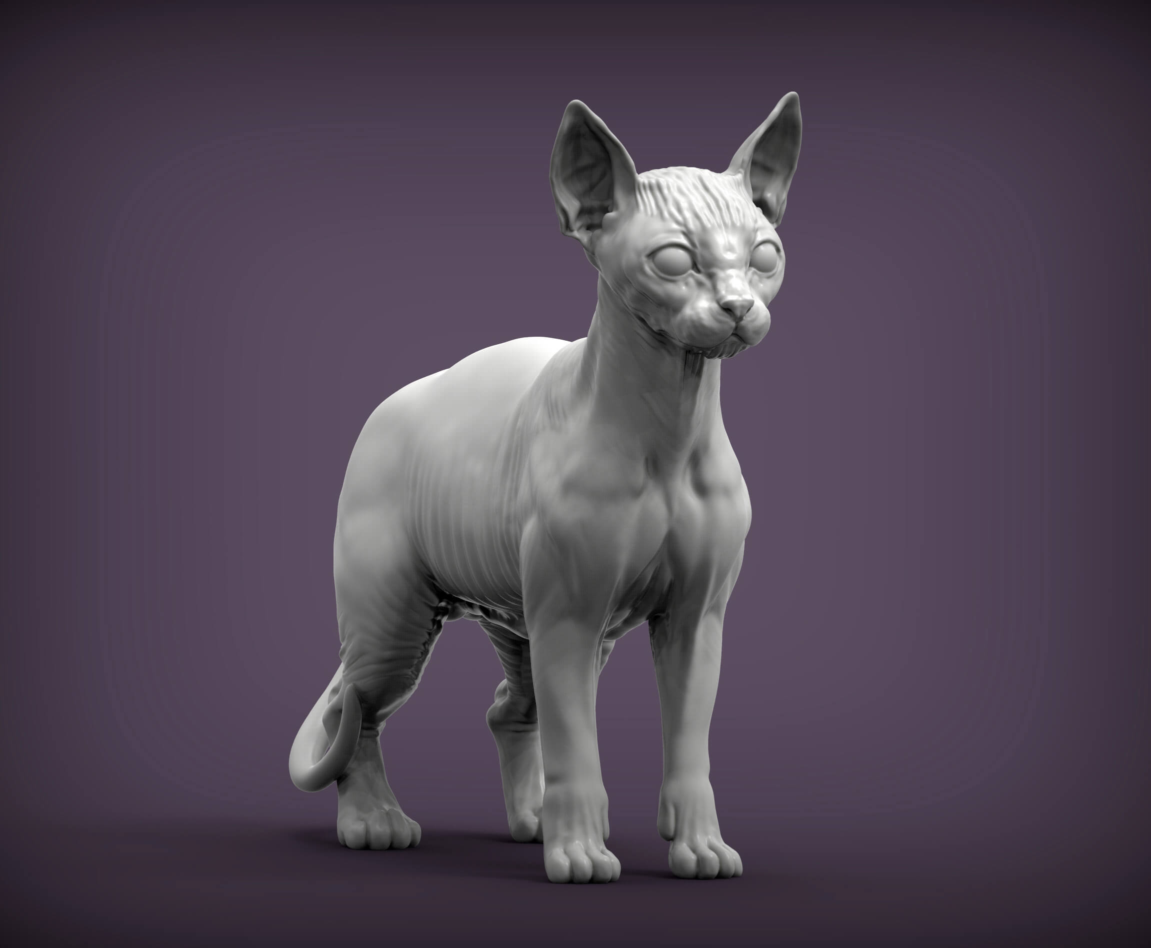 Sphinx Cat Sculpture - 3D Model by Alexander3dart