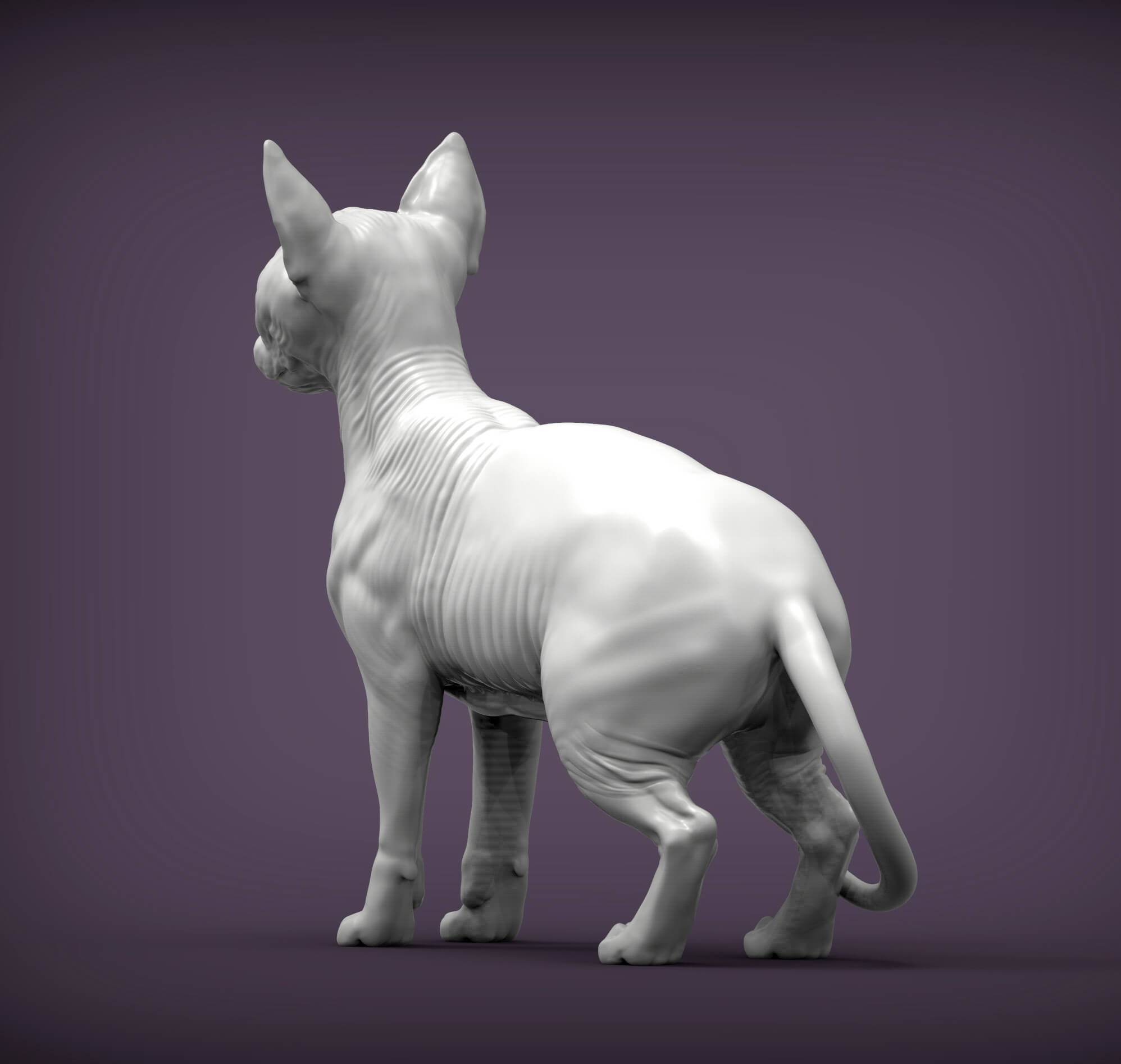 Sphinx Cat Sculpture - 3D Model by Alexander3dart