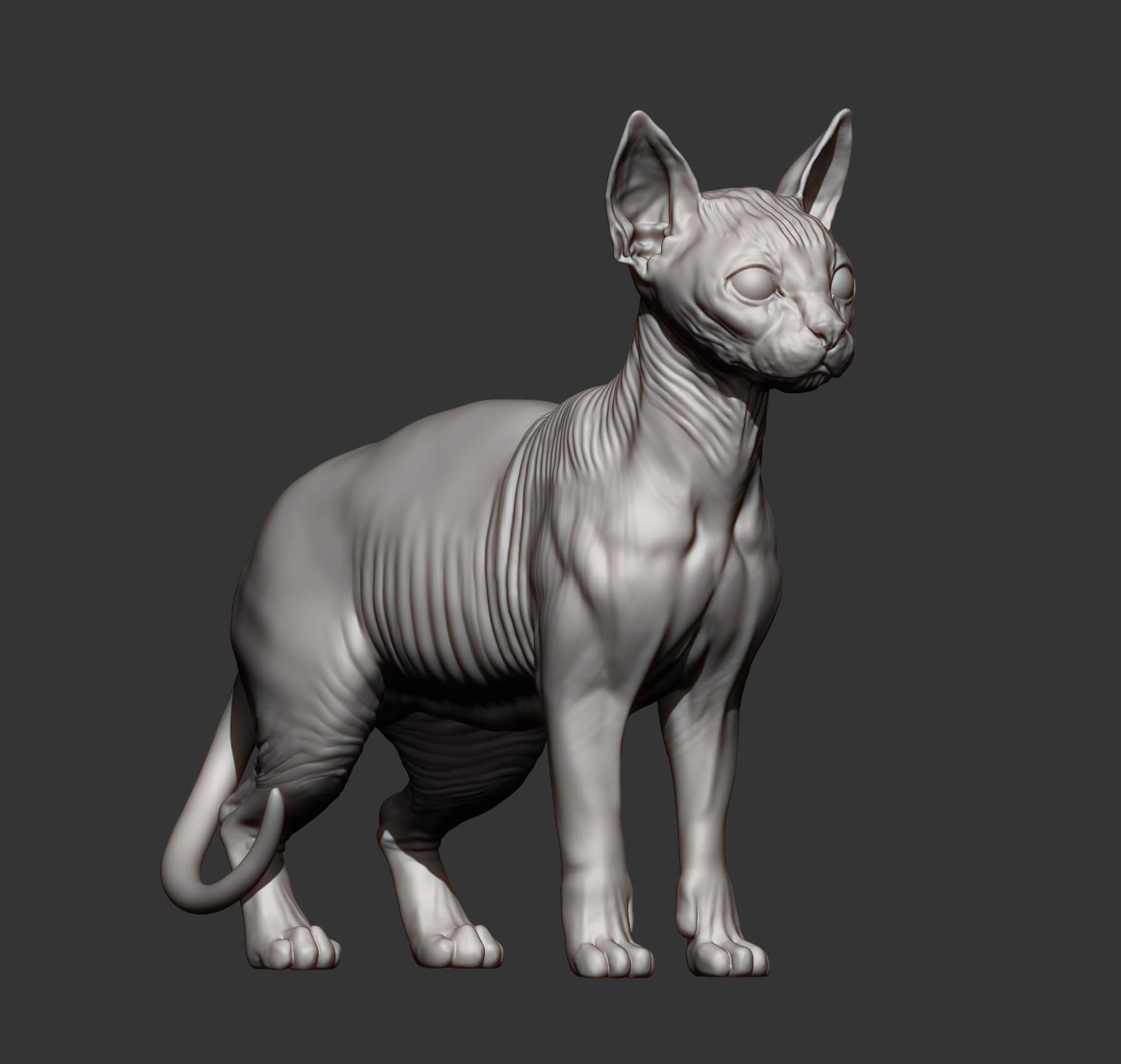 Sphinx Cat Sculpture - 3D Model by Alexander3dart