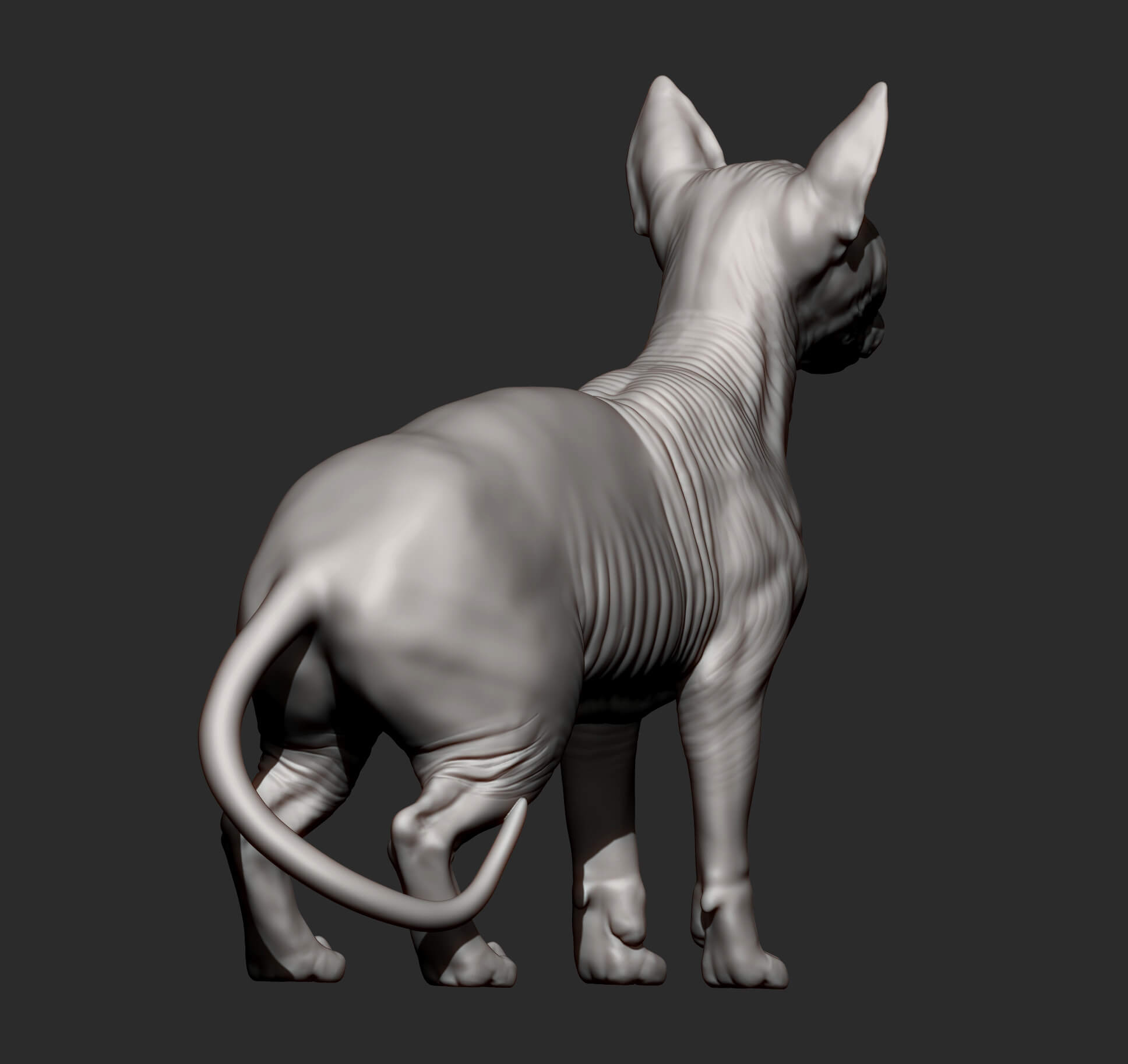 Sphinx Cat Sculpture - 3D Model by Alexander3dart