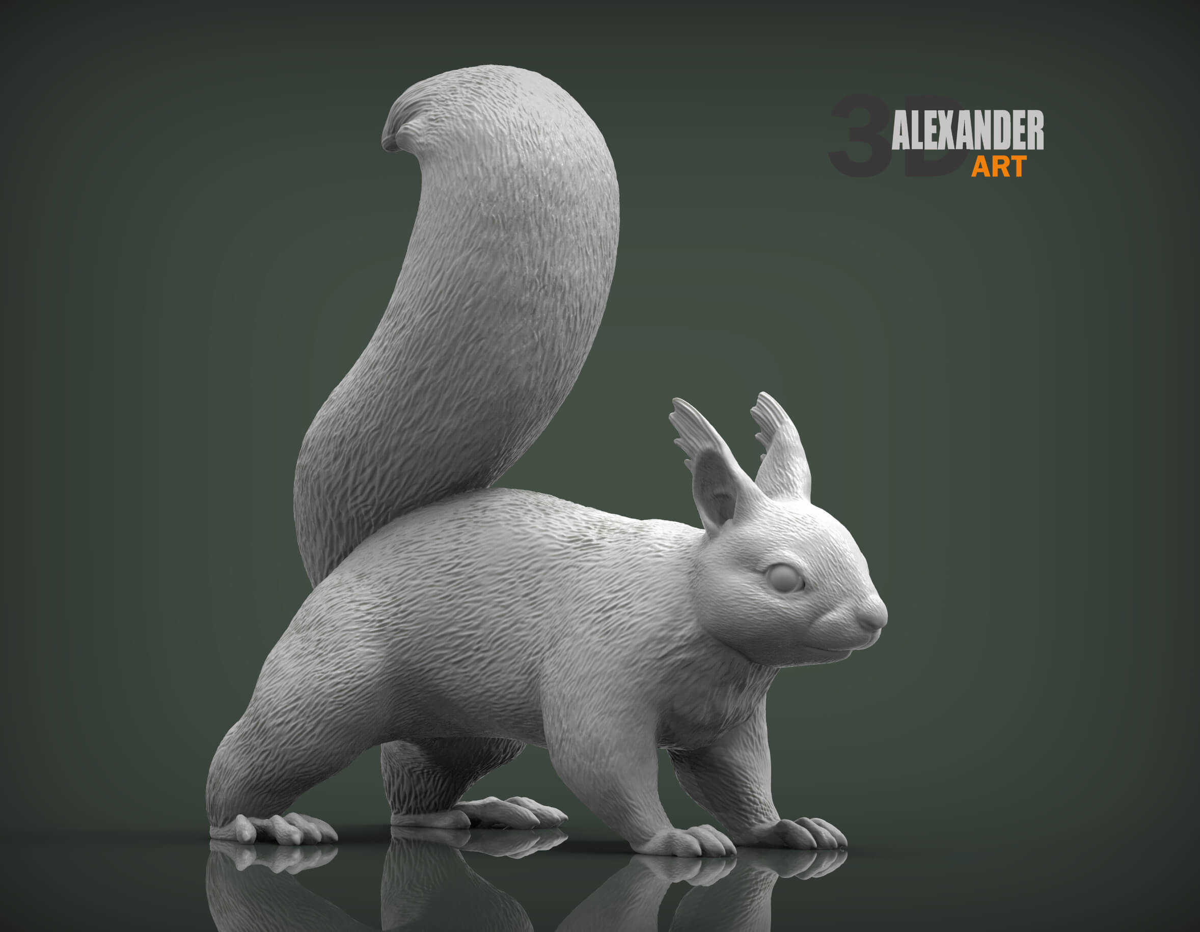 Squirrel 3D Print Model by Alexander3dart