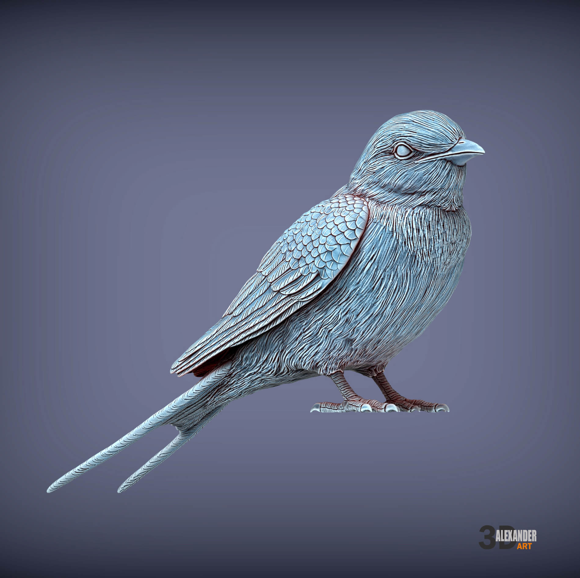 Swallow Bird - 3D Model by Alexander3dart