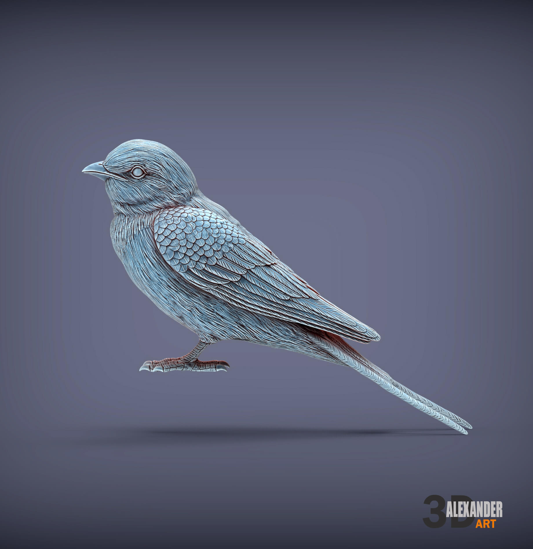 Swallow Bird - 3D Model by Alexander3dart