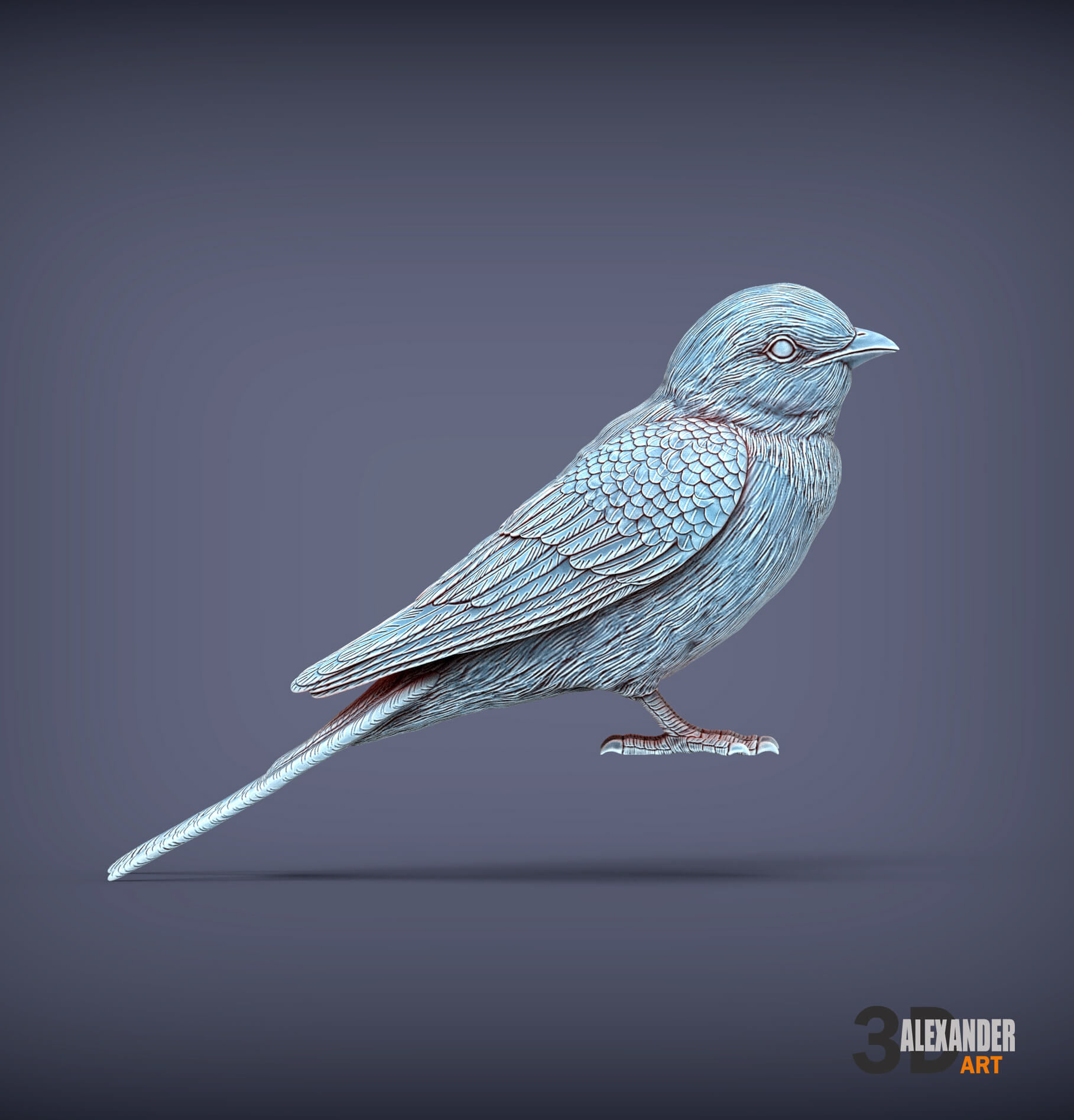 Swallow Bird - 3D Model by Alexander3dart