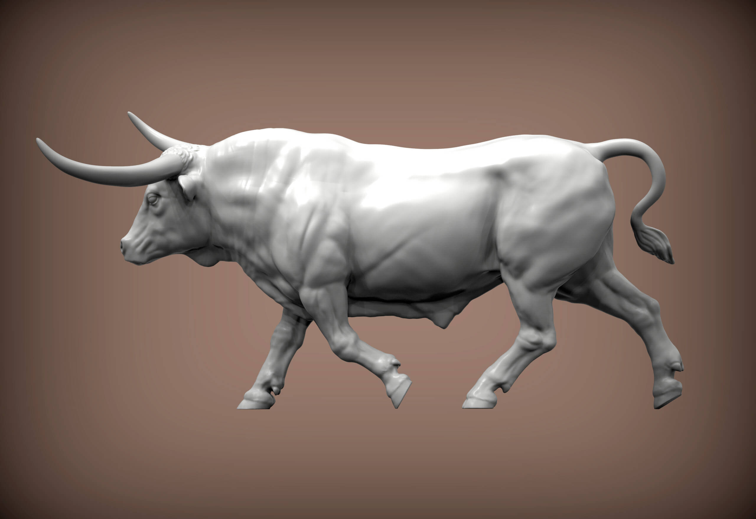Texas Longhorn 3D Print Model by Alexander3dart