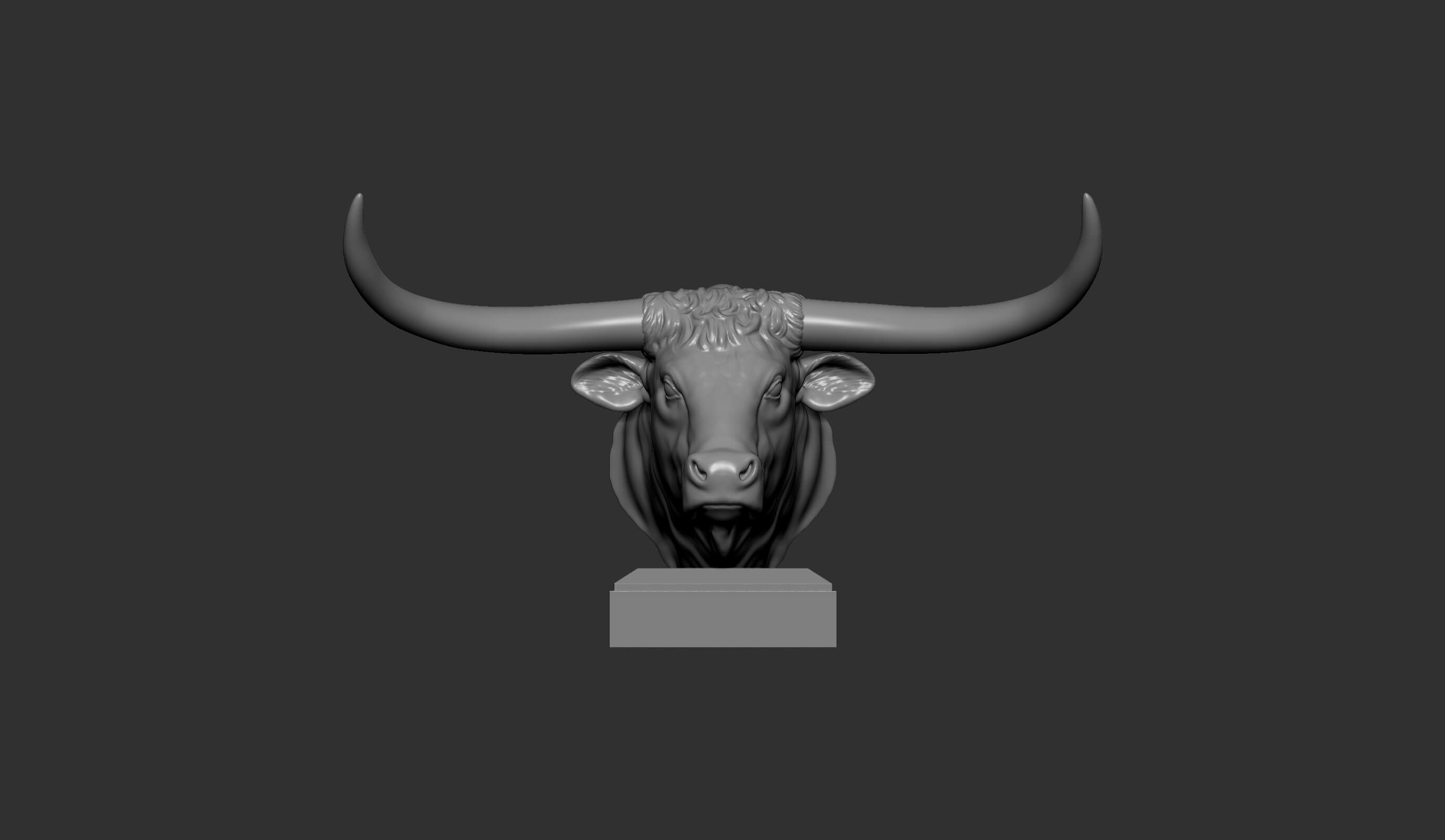 Texas Longhorn Bust - 3D Model by Alexander3dart