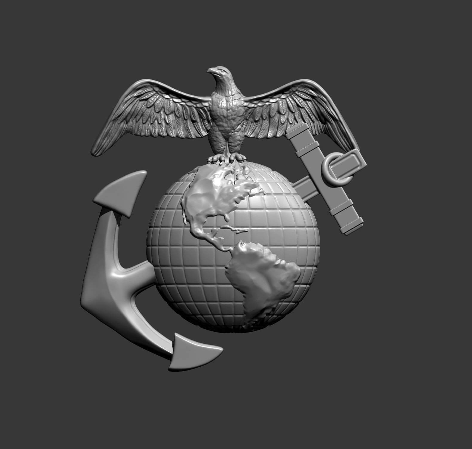 US Marine Corps Globe and Anchor Insignia 3D Print Model 2 by ...