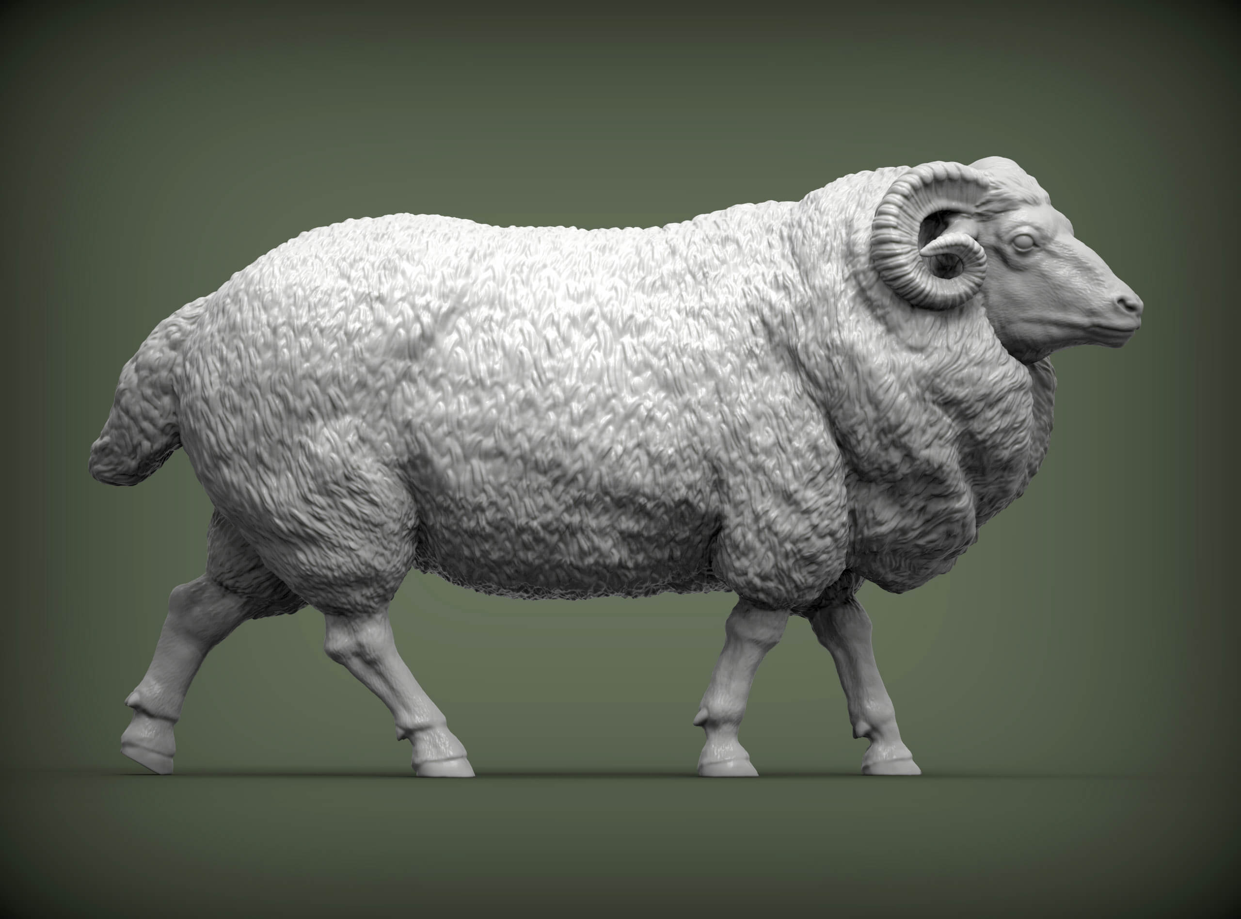 Walking Ram 3D Print Model by Alexander3dart