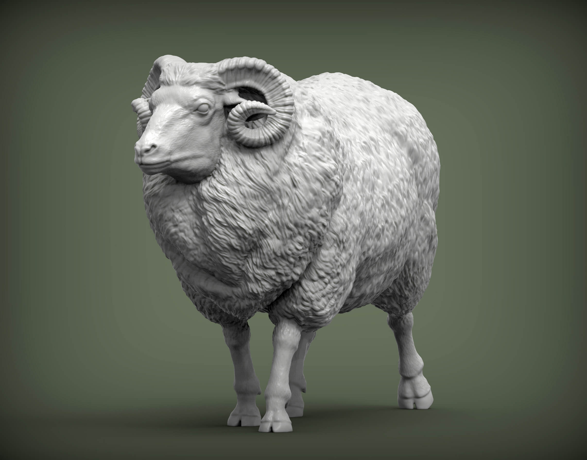 Walking Ram 3D Print Model by Alexander3dart