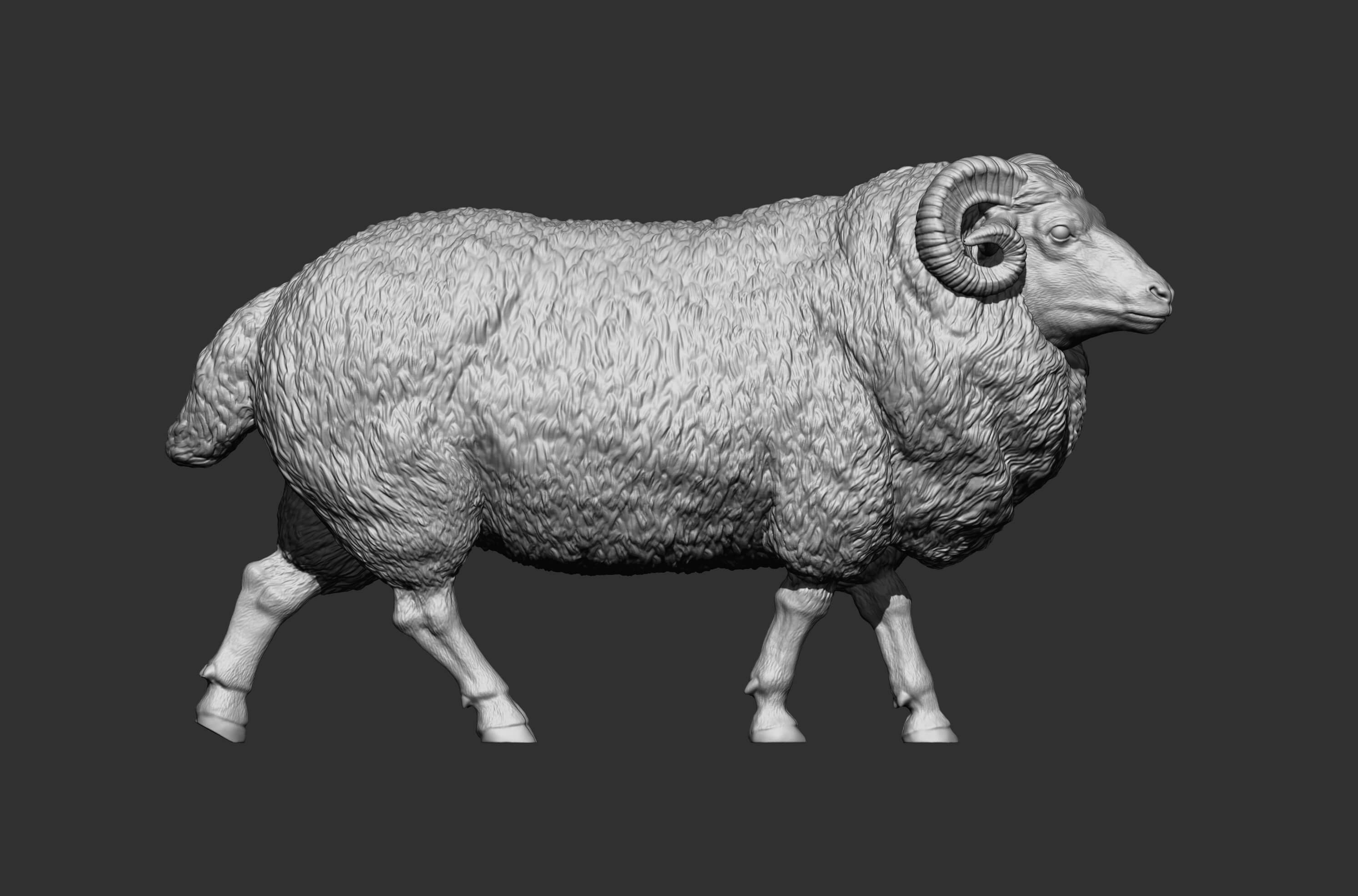 Walking Ram 3D Print Model by Alexander3dart