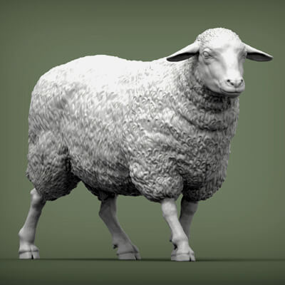 Walking Sheep 3D Print Model by Alexander3dart