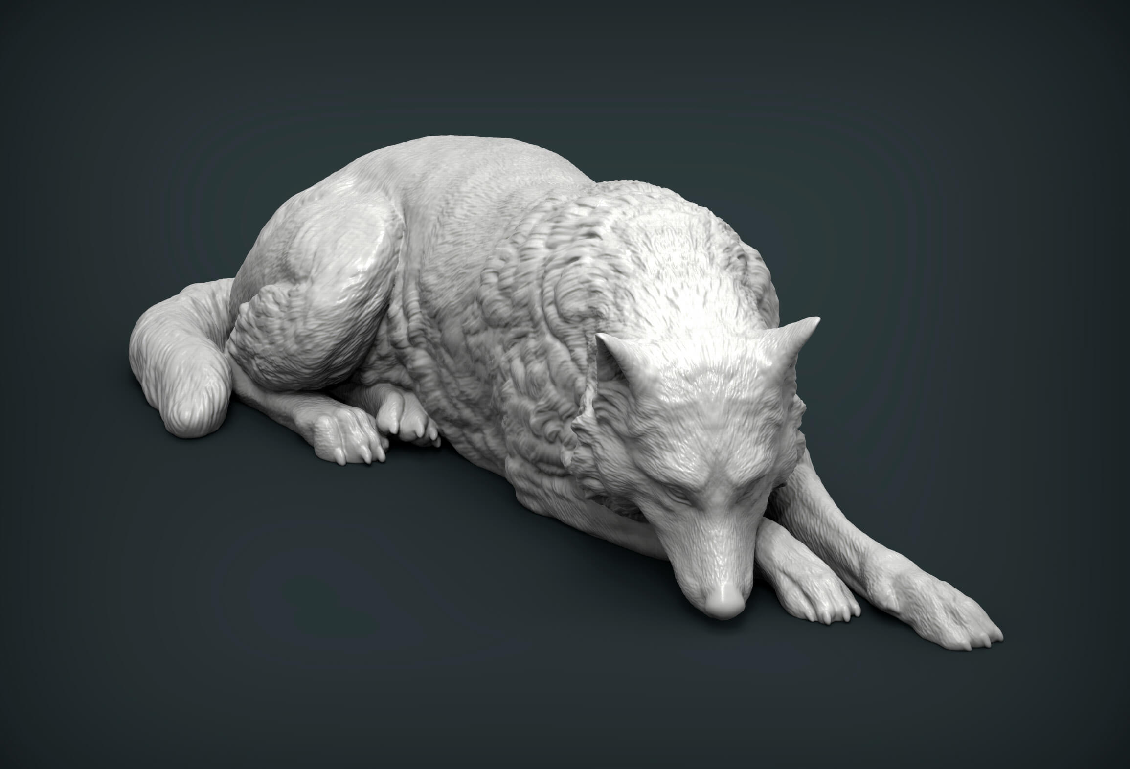 Wolf 3D Print Model by Alexander3dart