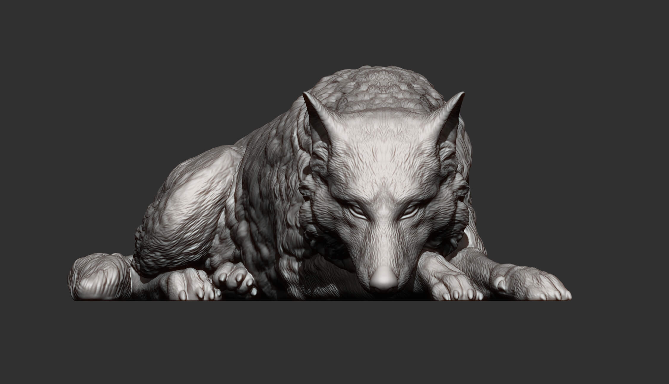 Wolf 3D Print Model by Alexander3dart