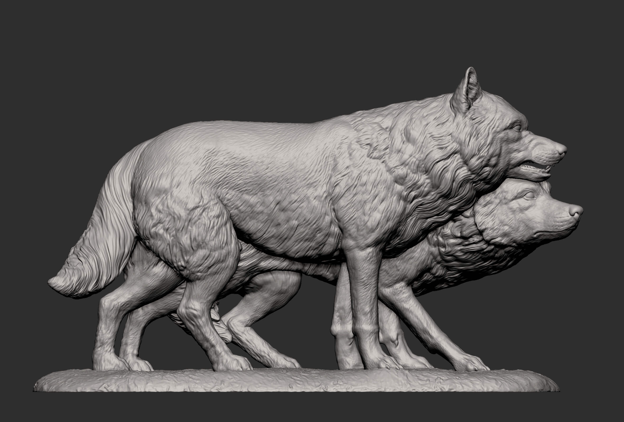 Wolf and She-Wolf 3D Print Model by Alexander3dart