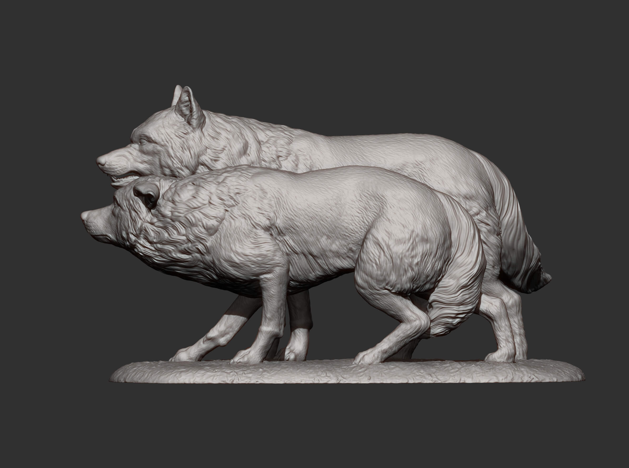 Wolf and She-Wolf 3D Print Model by Alexander3dart
