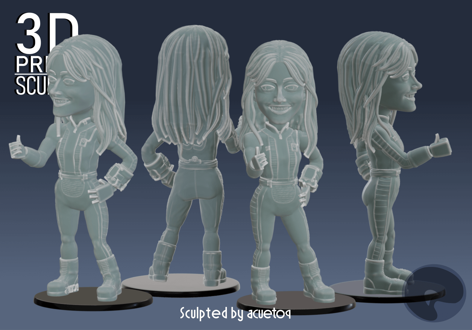 Lucy Maclean from Fallout 3D Render, Digital Art by AlexanderCDR