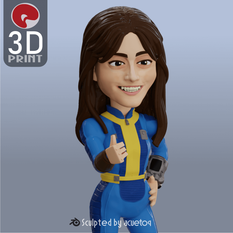 Lucy Maclean from Fallout 3D Render, Digital Art by AlexanderCDR