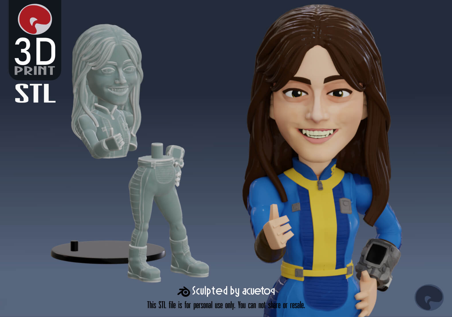 Lucy Maclean - Fallout, Okey Dokey 3D Model by AlexanderCDR