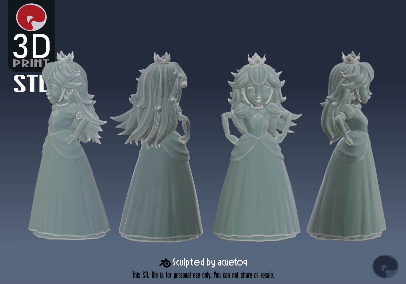 Princess Peach - 3D Model by AlexanderCDR